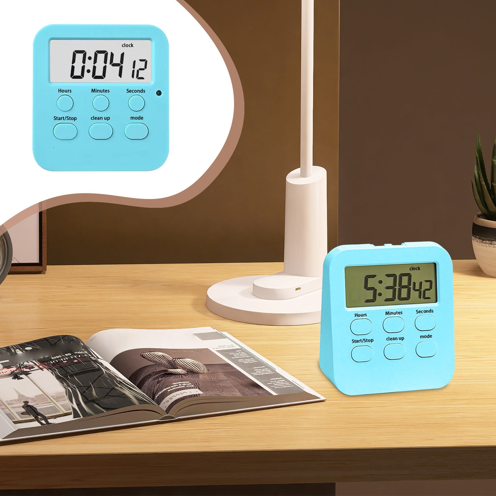 Jacenvly Black technology Timer Self-Discipline Timer Kitchen Reminder ...