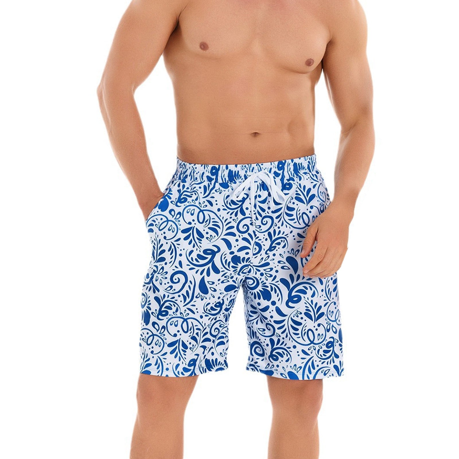 Jacenvly Boys Swim Trunks Tropical Casual Boys Board Shorts Soft Satiny ...