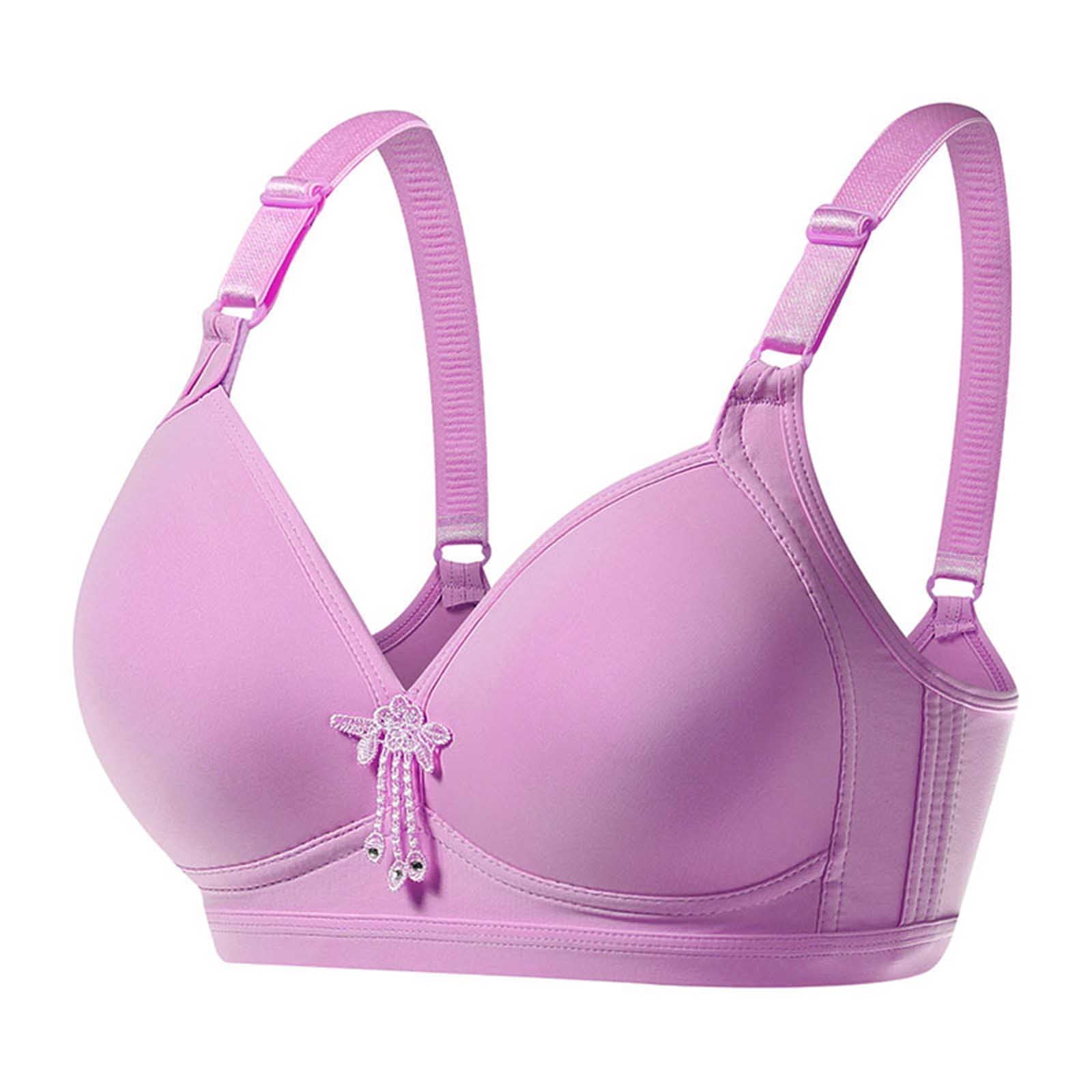 Jacenvly Bralettes for Women Clearance Wireless Solid Push-Up Bra Women ...