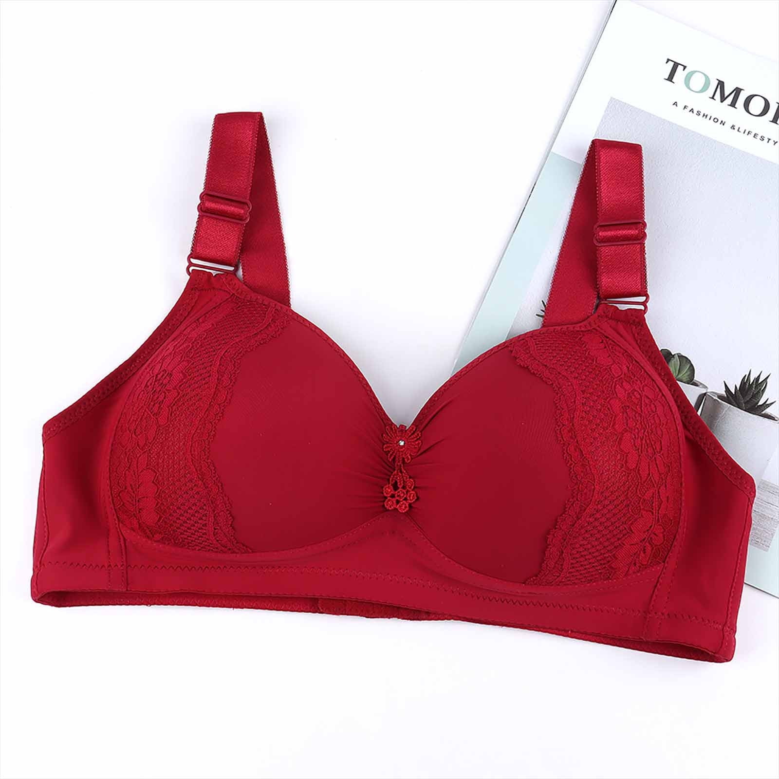 Jacenvly Bralettes for Women No Underwire Stretchable Solid Push-Up Bra ...
