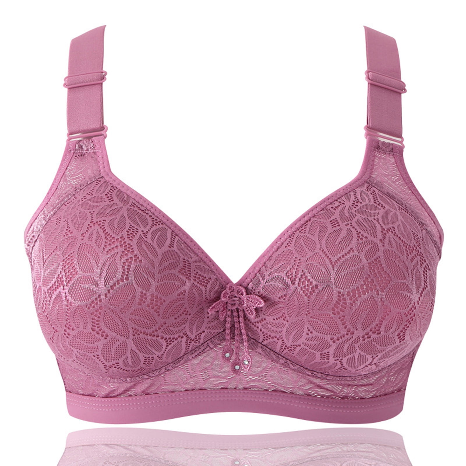 Jacenvly Bras For Women Clearance No Underwire Stretchable Solid Push