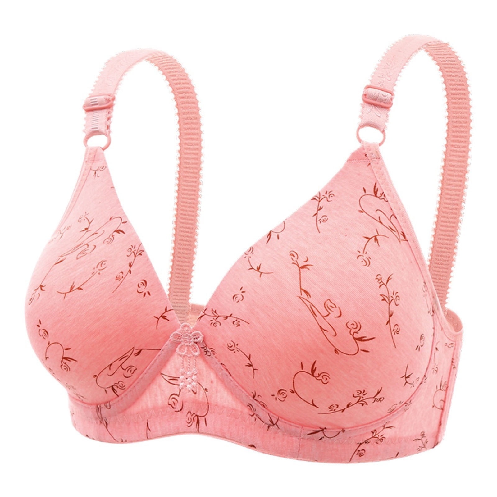 Jacenvly Bras for Women Clearance Wireless Solid Push-Up Bra Women ...