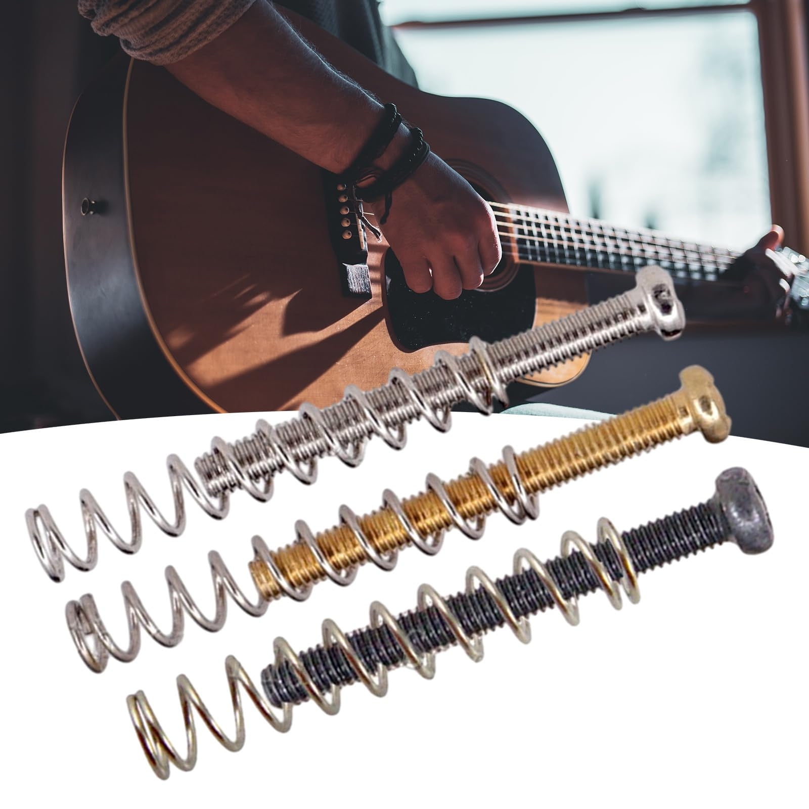 Jacenvly Car Accessories Guitar Pickup Screw with Spring Double Coil ...