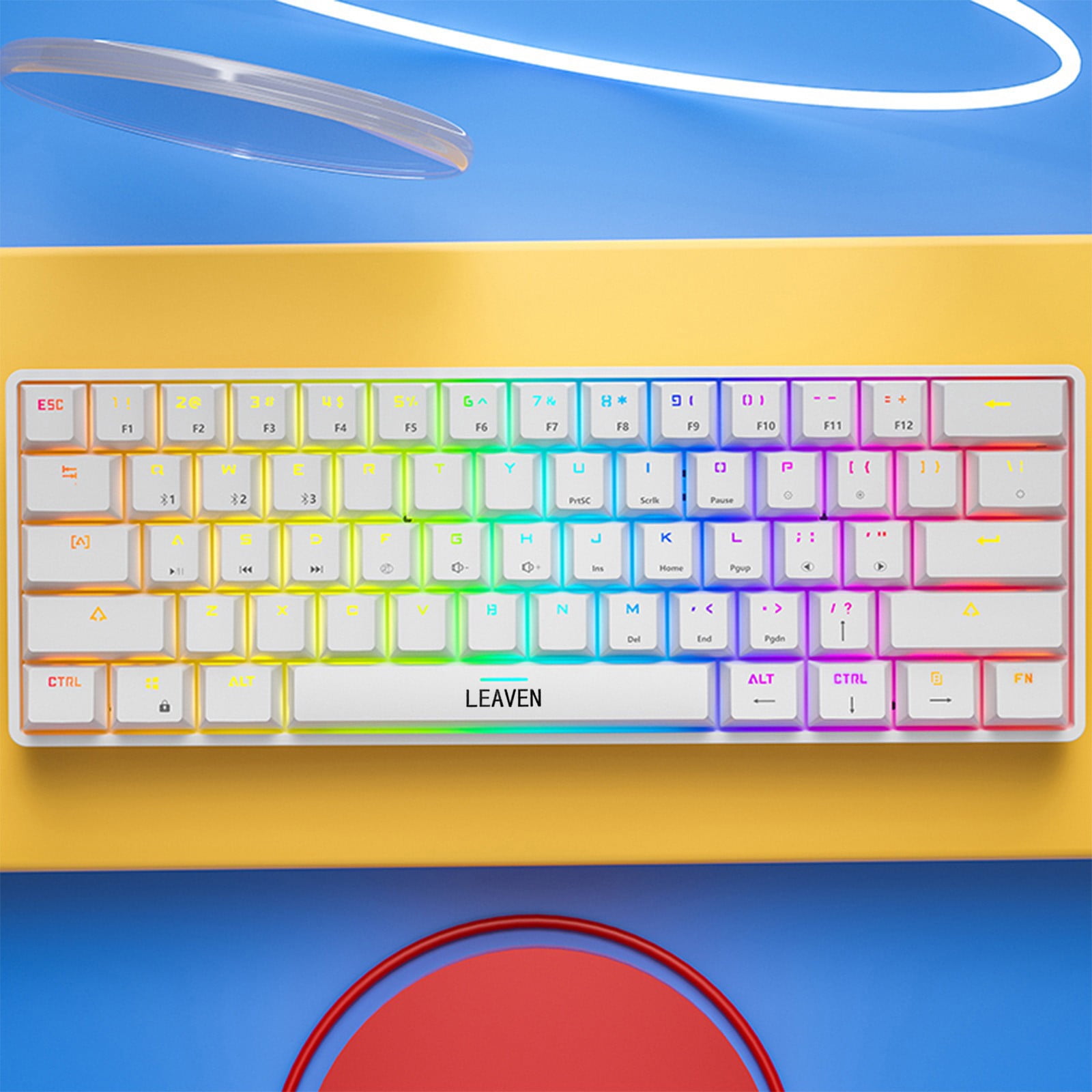 Jacenvly Christmas Decor Wired 60% Mechanical Gaming Keyboard Rgb ...
