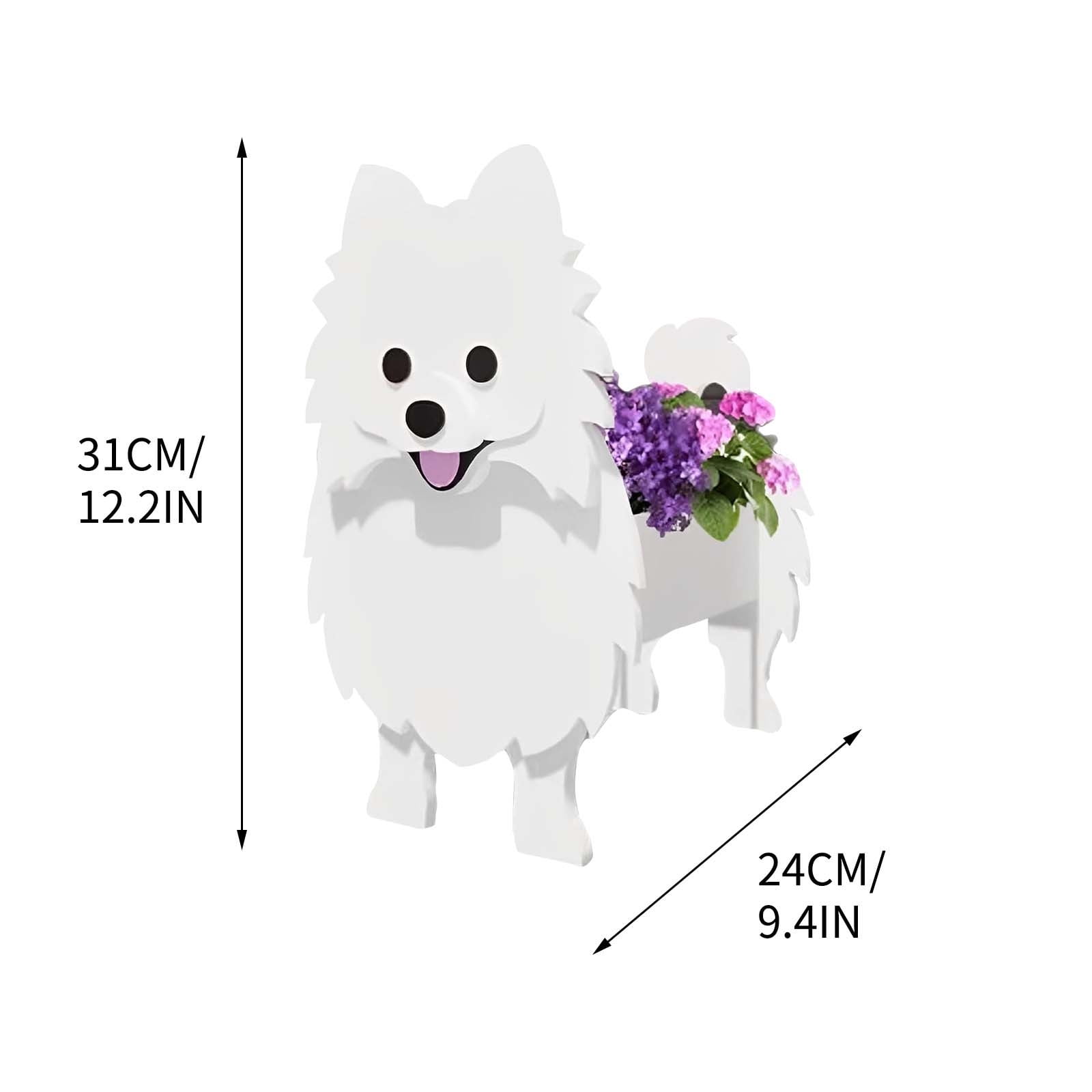 Jacenvly Christmas Decorations Indoor Dog Flower Pot Planter Cute Pvc ...