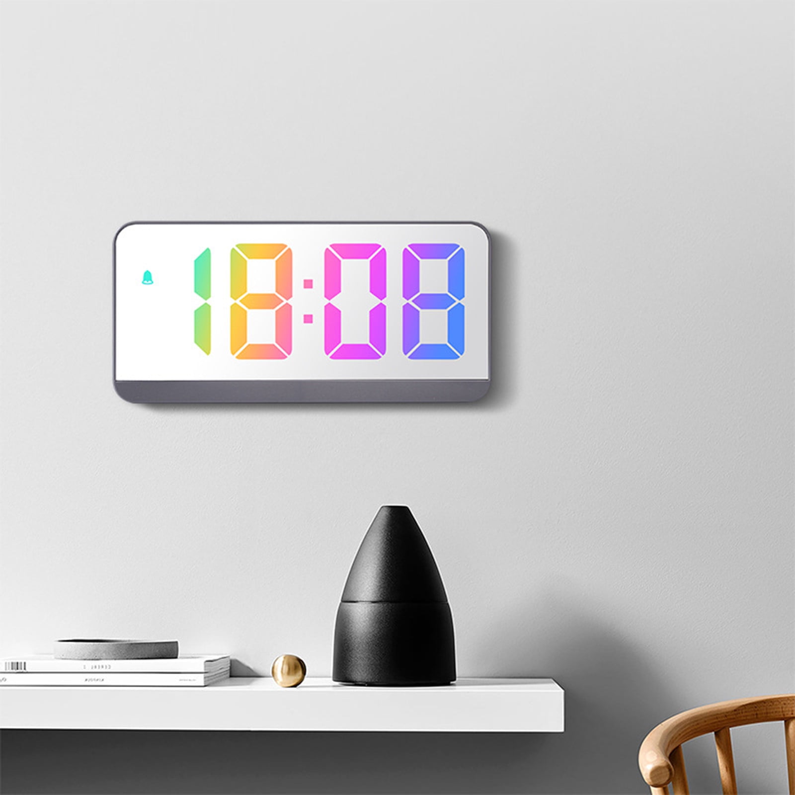 Jacenvly Black technology LED Digital Inventive Alarm Clock Dual Alarm ...
