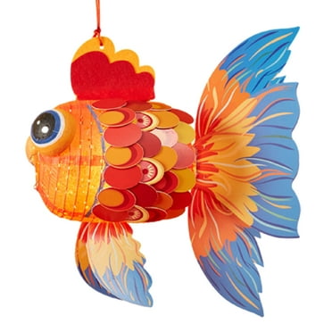 NIBOLOG DIY Goldfish Paper Lantern Kit Chinese New Year Handmade ...