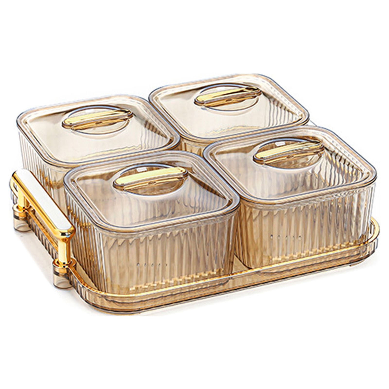 Light Weight and Large SuctionFruit Tray Clear Snack Display Tray Candy ...