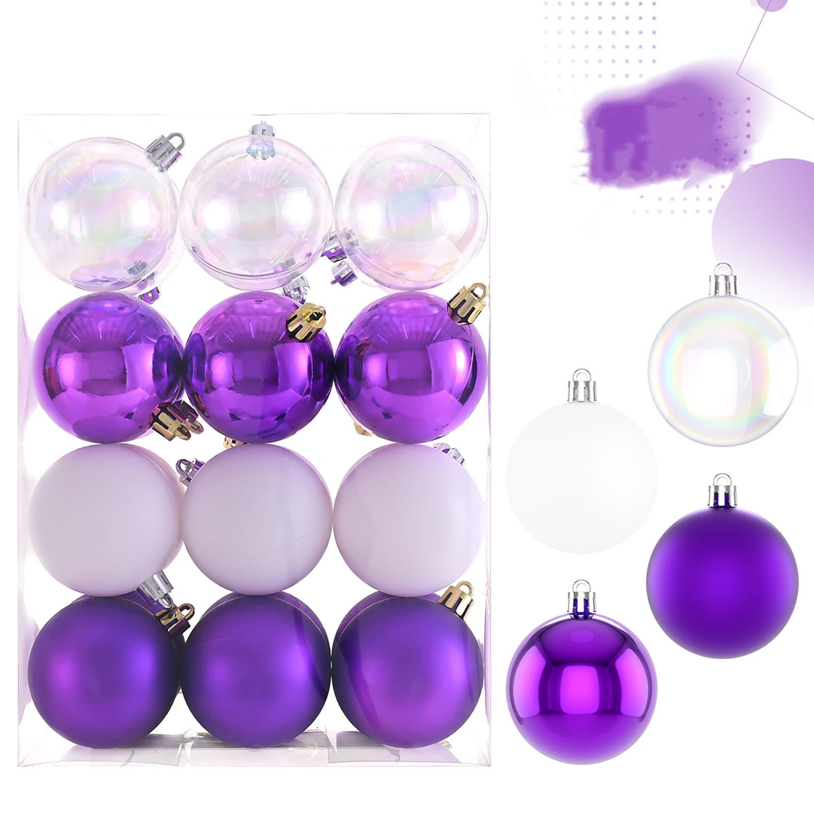 Jacenvly Christmas Tree Decorations 24Pc Christmas Decorations 6Cm ...