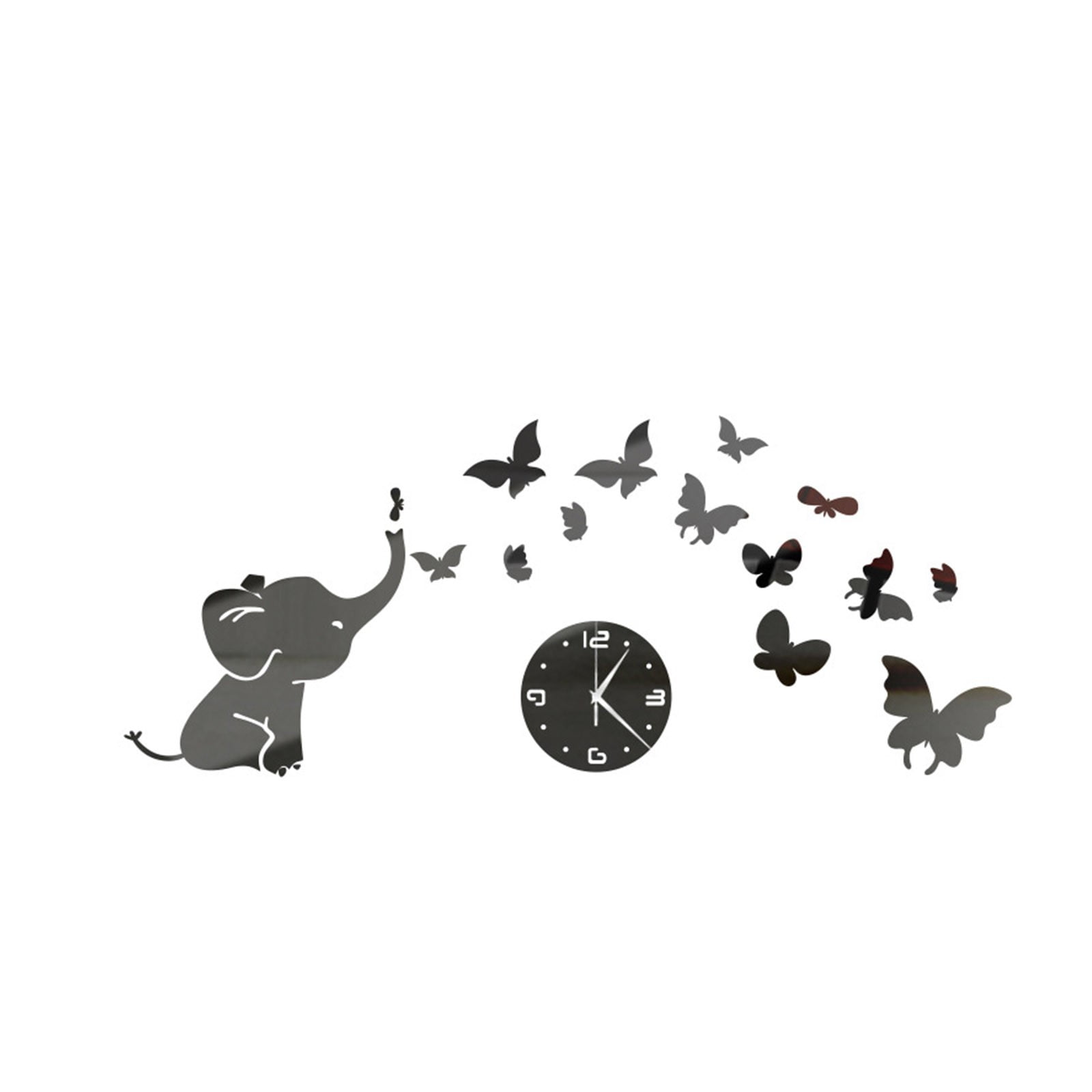 Jacenvly Christmas Tree Decorations Frameless Diy Wall Mute Clock ...