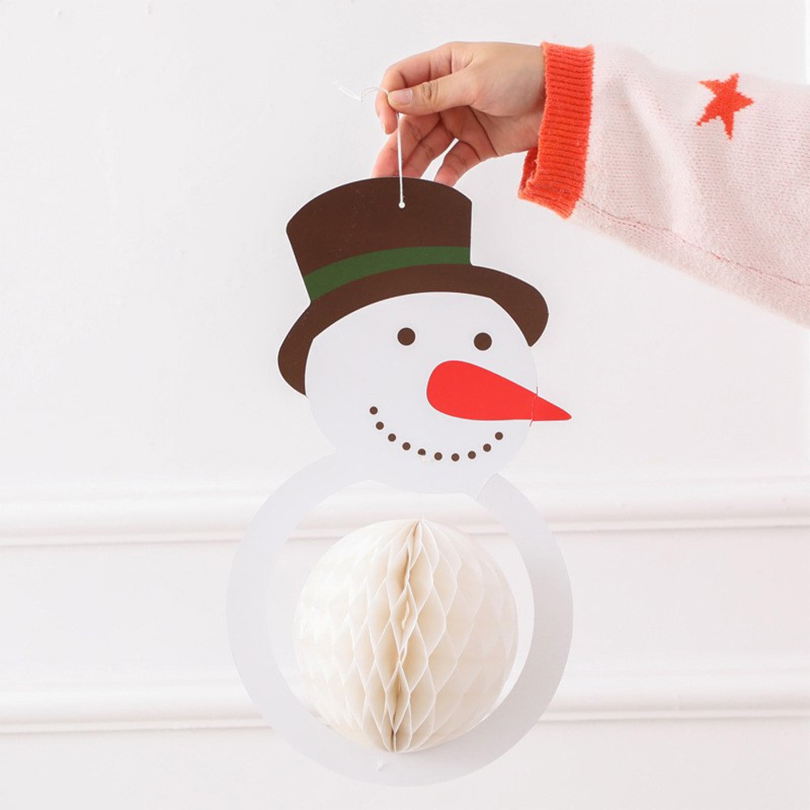 Jacenvly Christmas Tree Decorations Santa Claus Elk Snowman Decoration ...