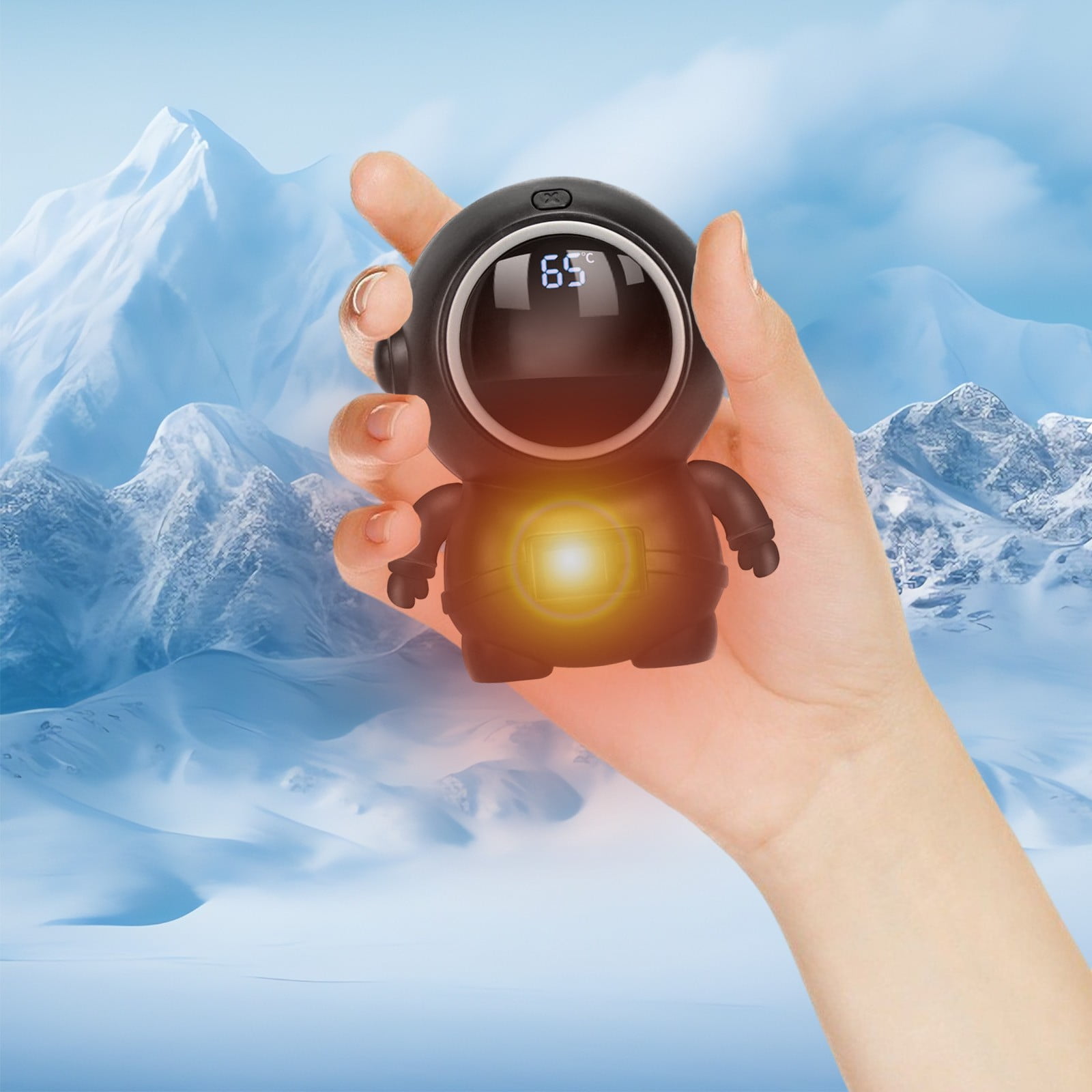 Jacenvly Christmas Wall Decor Intelligent Digital Display Spaceman Hand ...