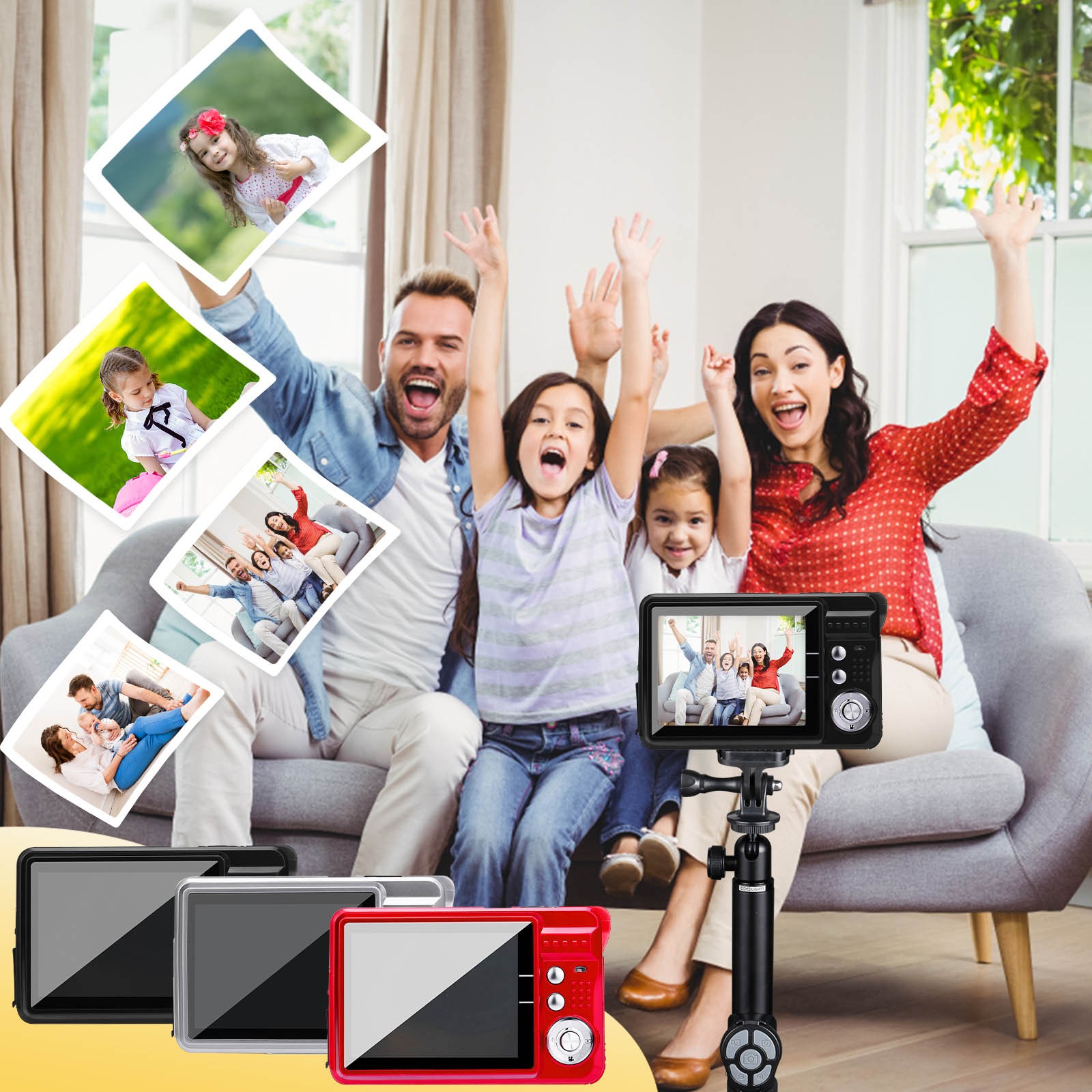 Jacenvly 2024 New 720P Digital Camera Video Camcorder 18Mp Photo Camera ...