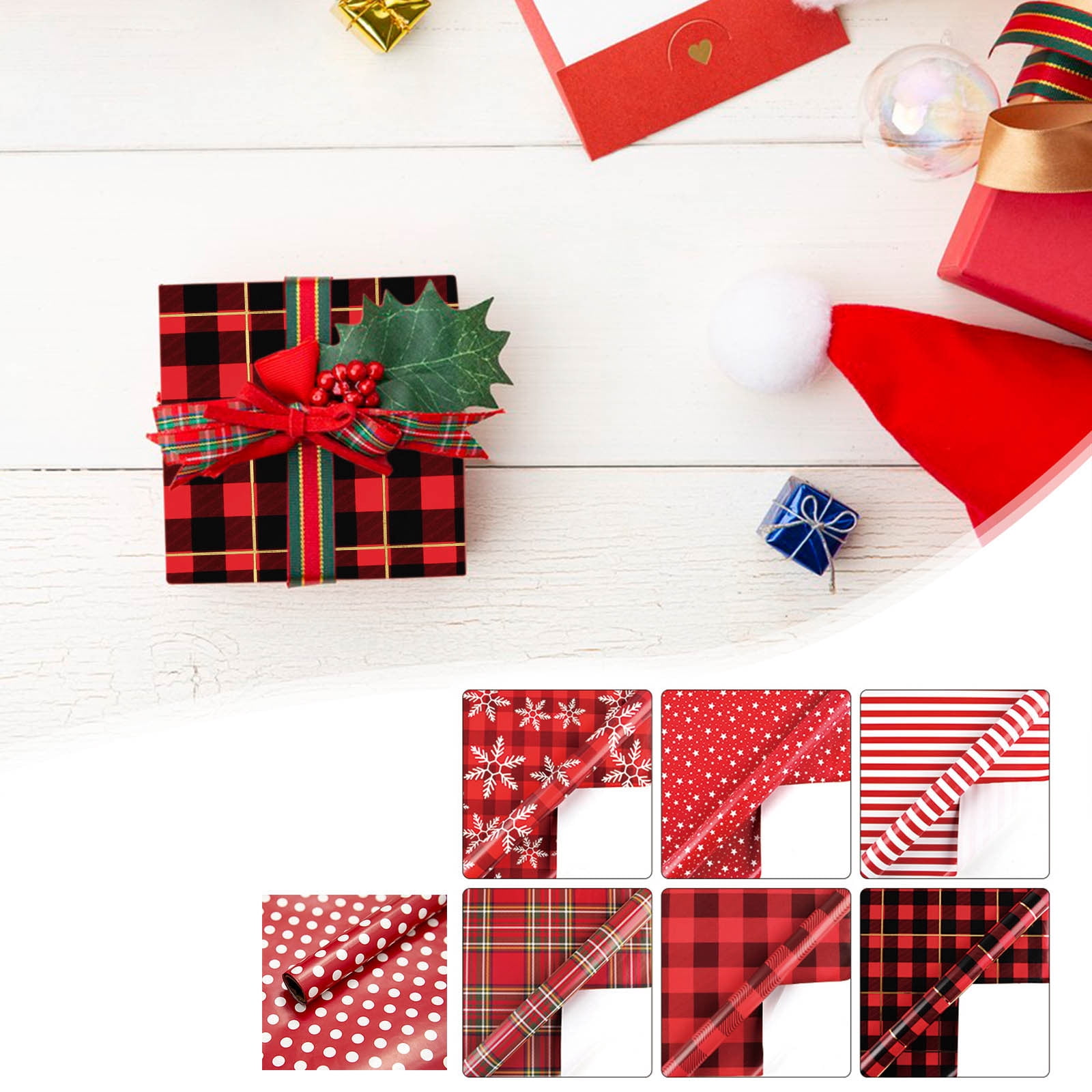 Jacenvly Christmas Decorations Indoor Christmas Wrapping Paper ...