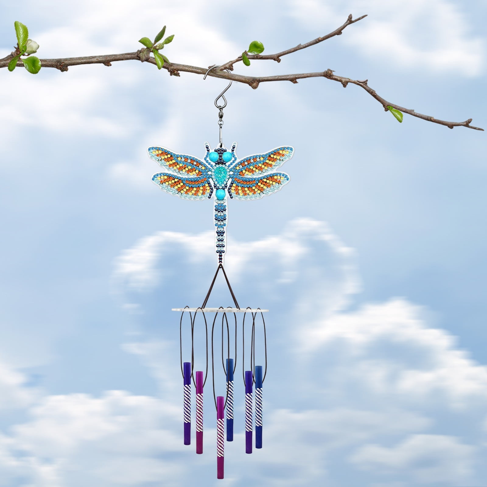 Jacenvly Easter Decorations Decorations 2024 1* Diamond Wind Chimes ...