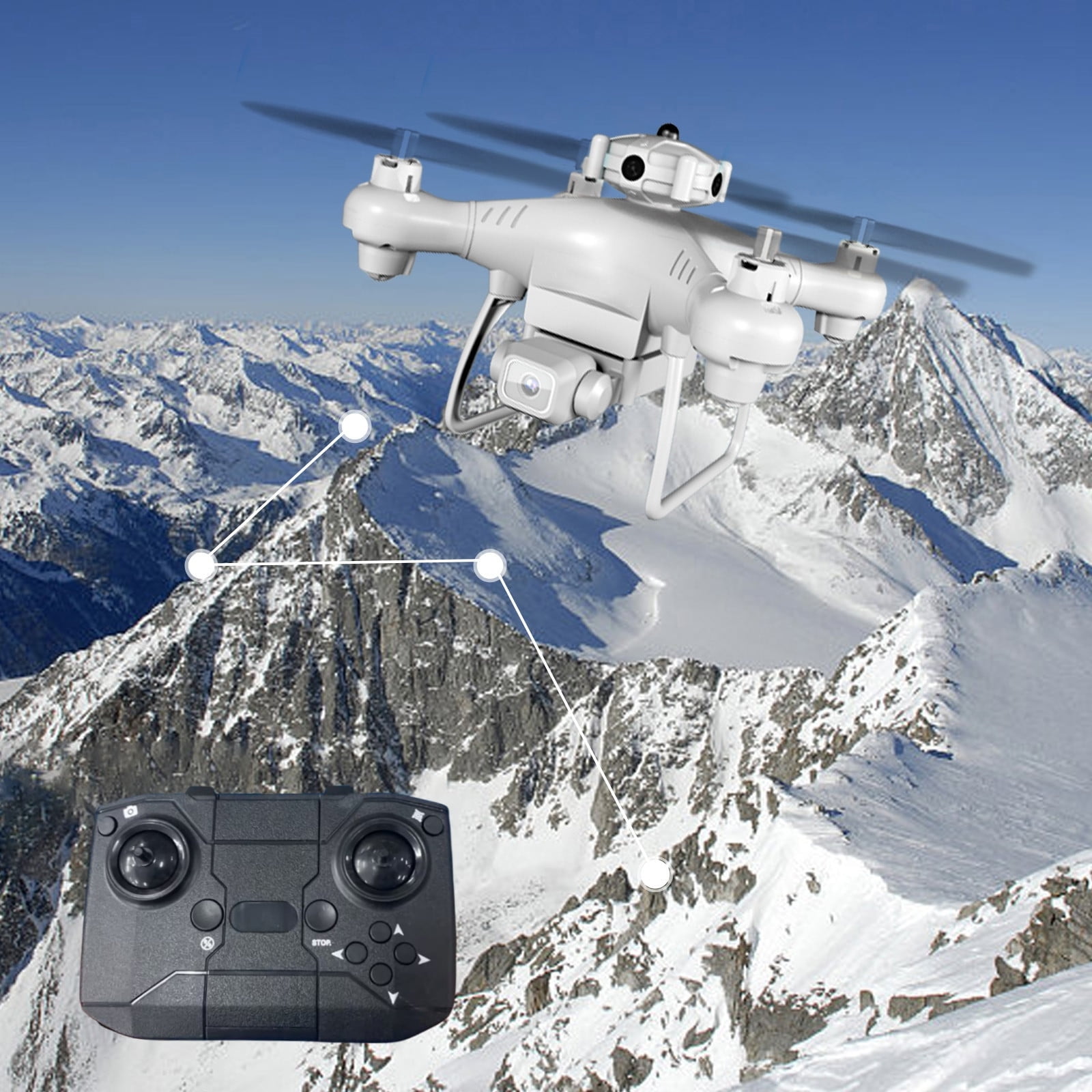 Jacenvly Educational Toys for KidsMini Drone With Dual 4K HD FPV Camera ...