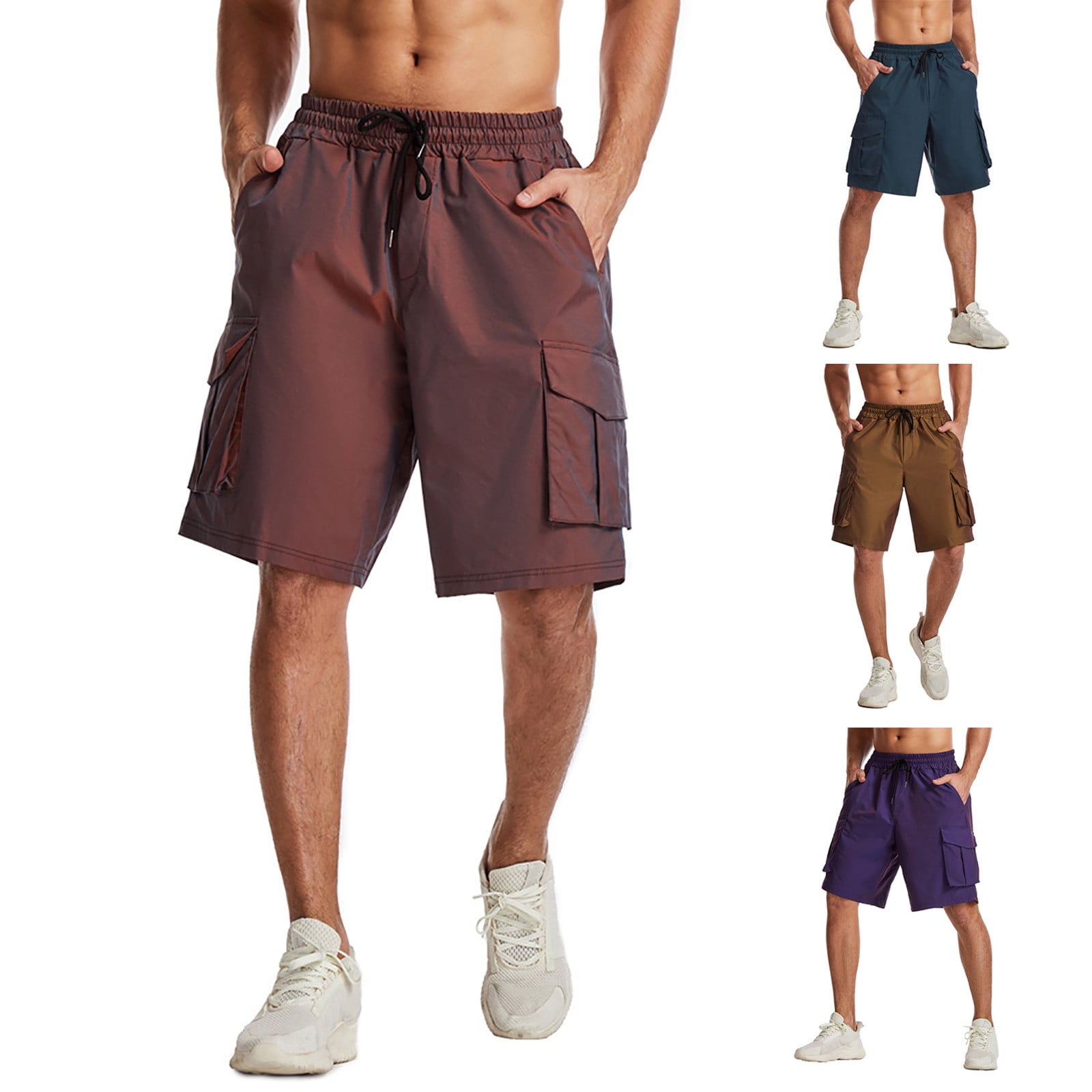 Jacenvly Endless Summer Men's Shorts Clearance Solid Loose Beach Pants ...