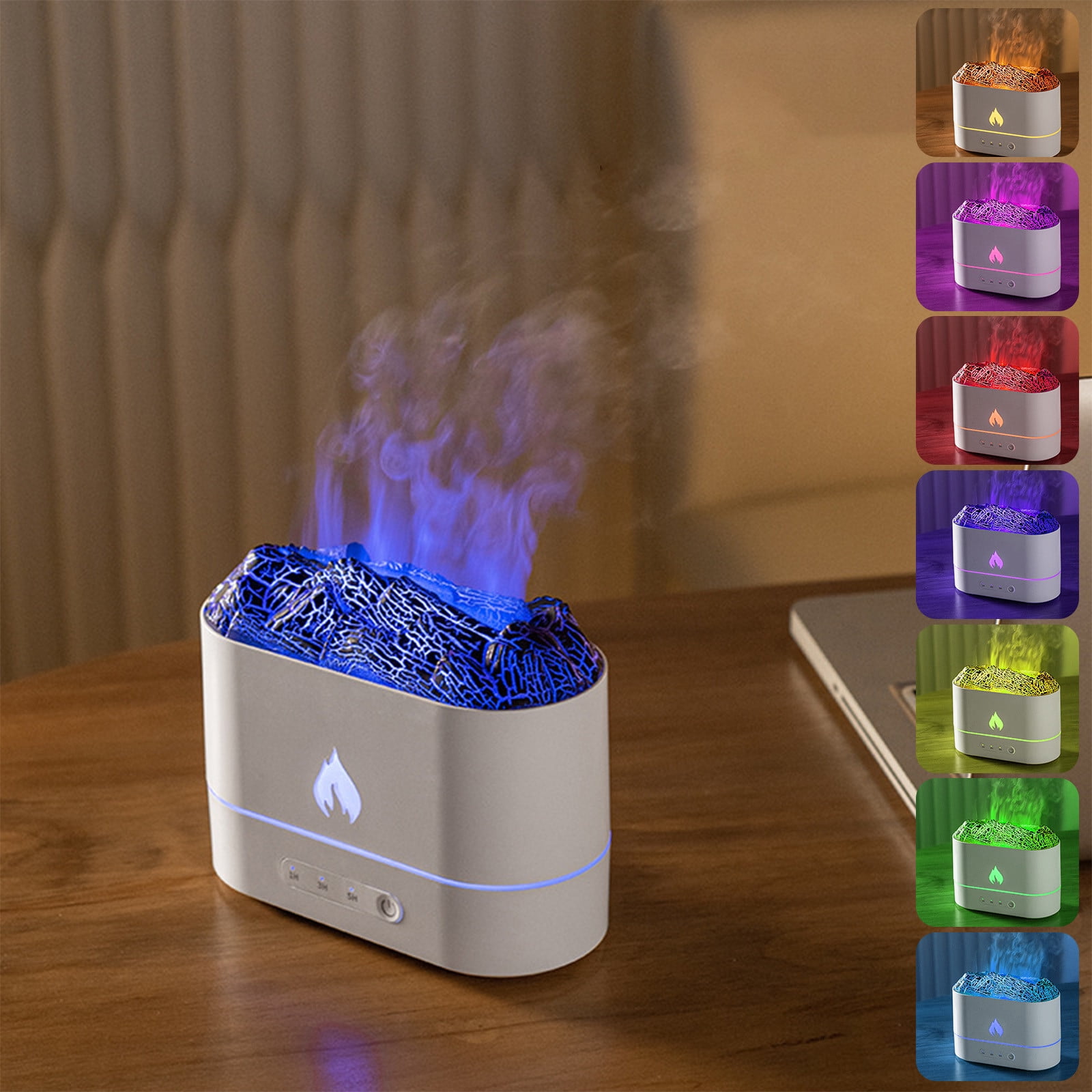 Jacenvly Flame Humidifier Portable-Noiseless Aroma Diffuser For Home ...