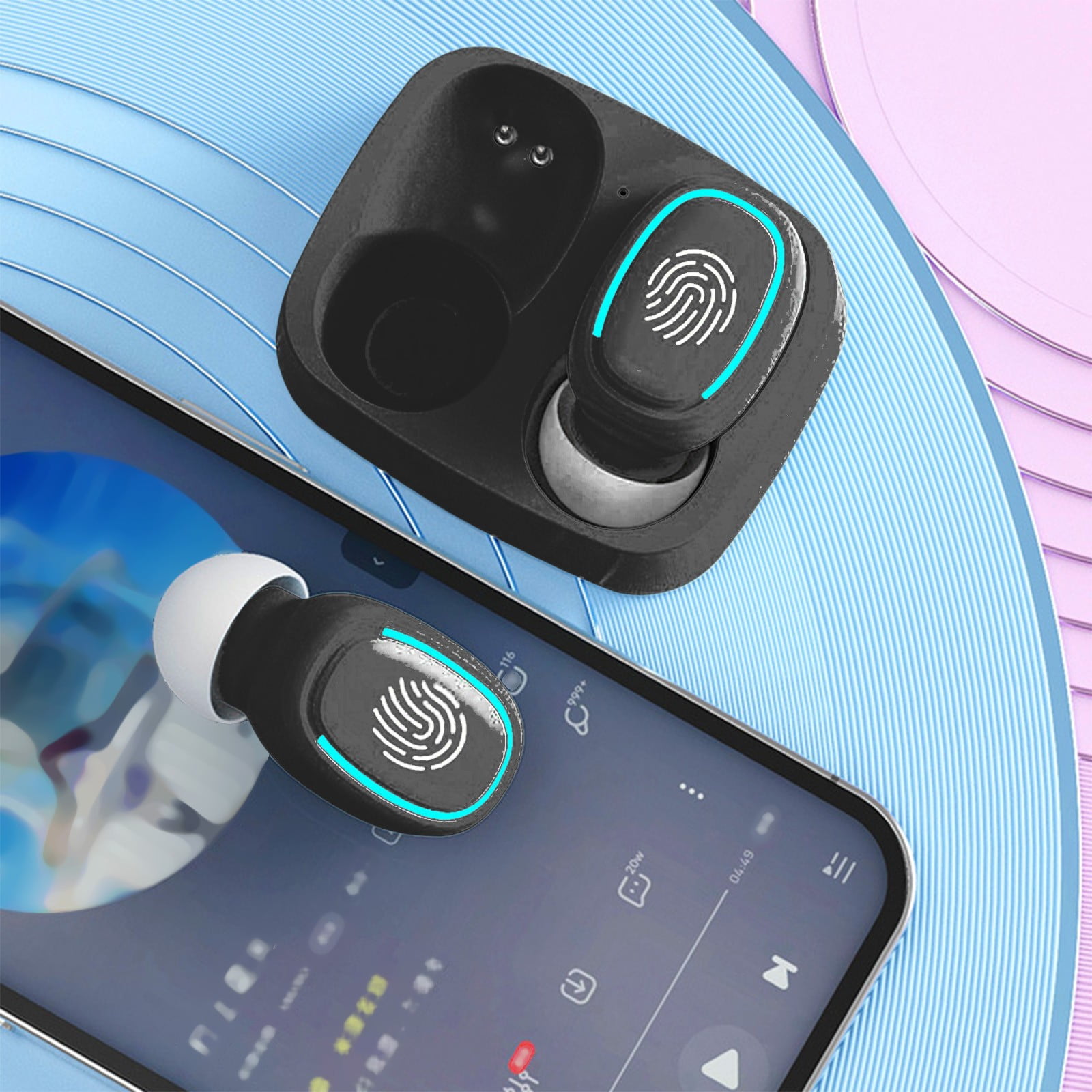 Jacenvly Gaming Headphones Touchs Wireless Bluetooth Headset Macaron ...
