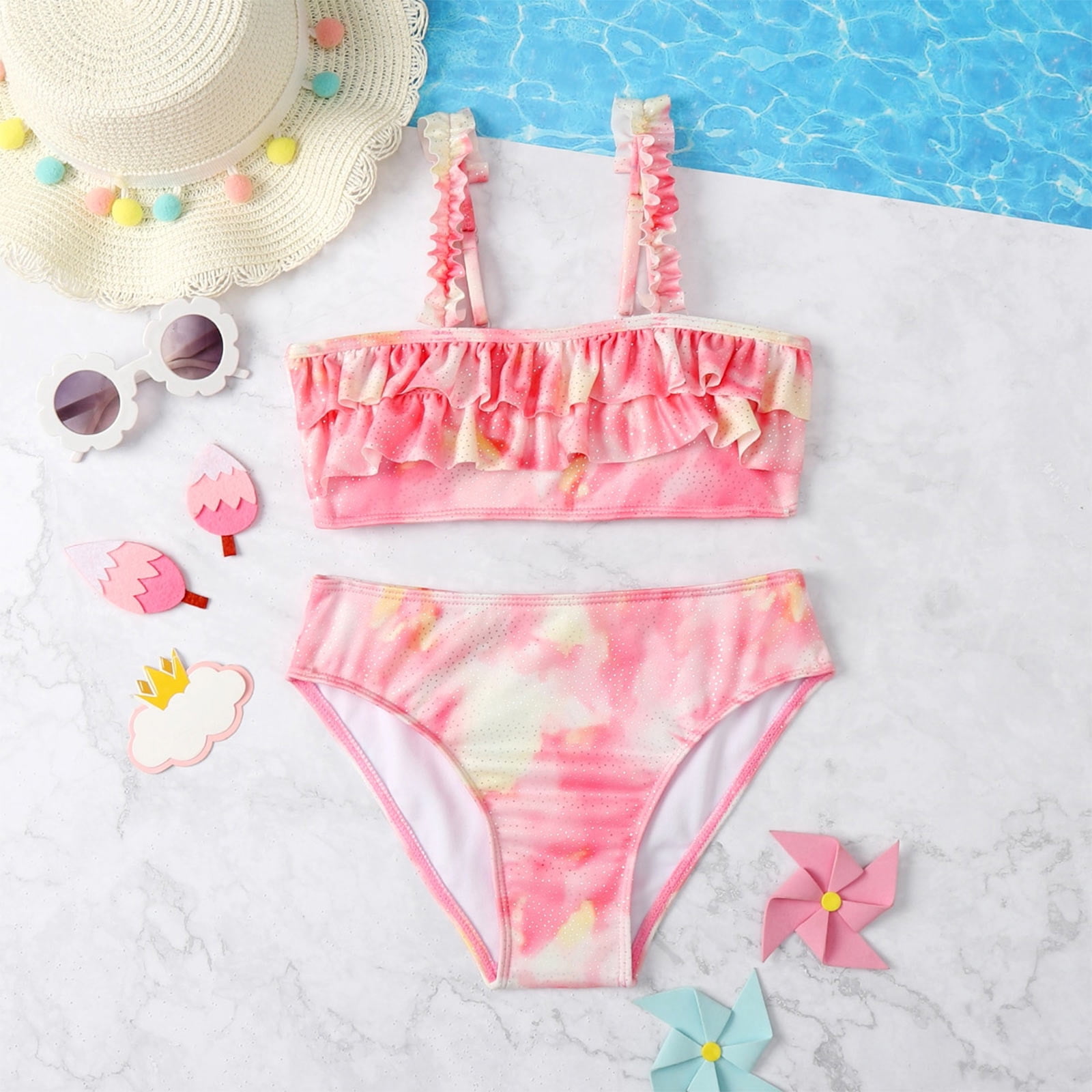 Jacenvly Girls Two Piece Swimsuit Clearance 2024 New Style Baby Girls ...
