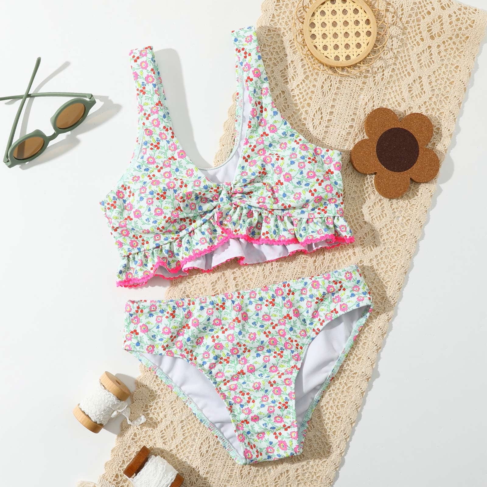 Jacenvly Girls Two Piece Swimsuit Clearance 2024 New Style Baby Girls ...