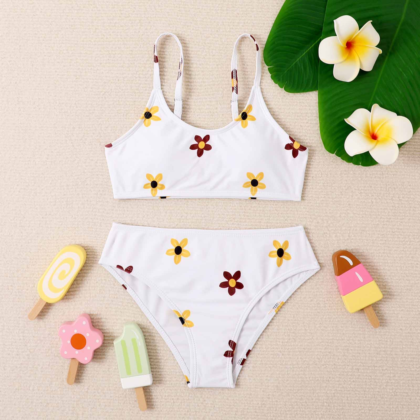 Jacenvly Girls Two Piece Swimsuit Clearance 2024 New Style Baby Girls ...