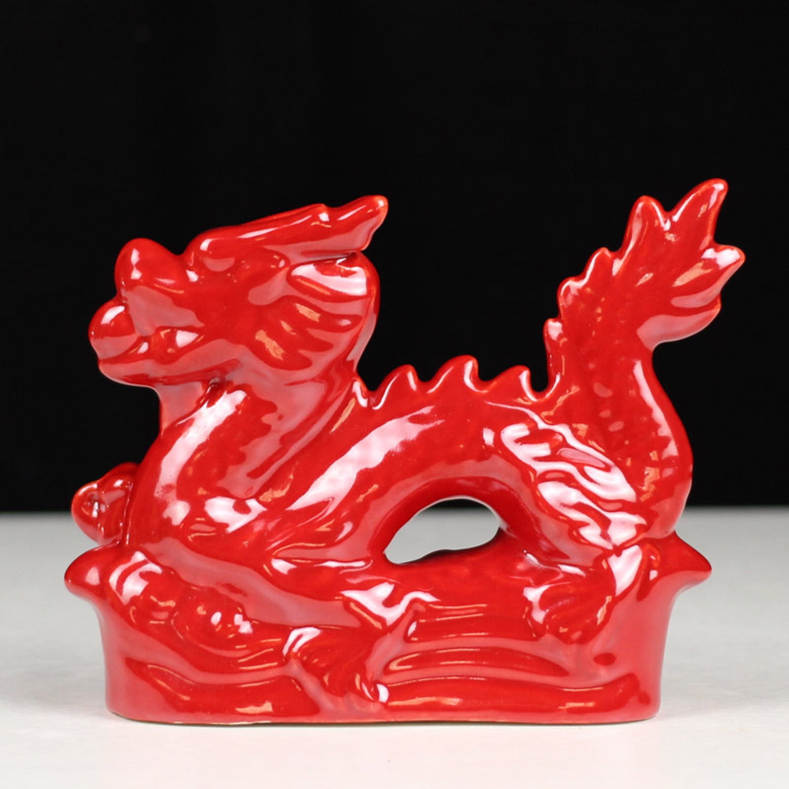 Jacenvly Grinch Christmas Decorations Dragon Desktop Ornament Ceramic ...