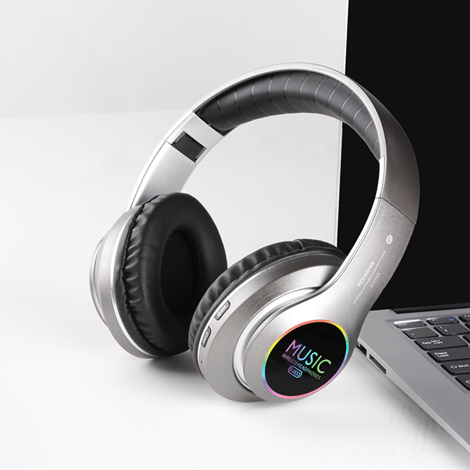 Jacenvly Headphones for Kids Bluetooth Headphones Over-Ear with Led ...