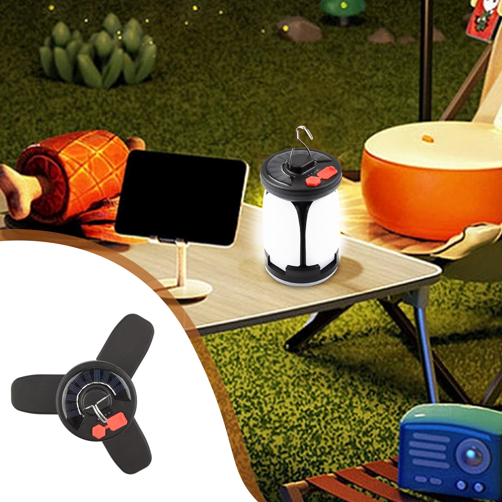Jacenvly Led Christmas Lights Usb Solar Camping Light - Hanging Tent ...