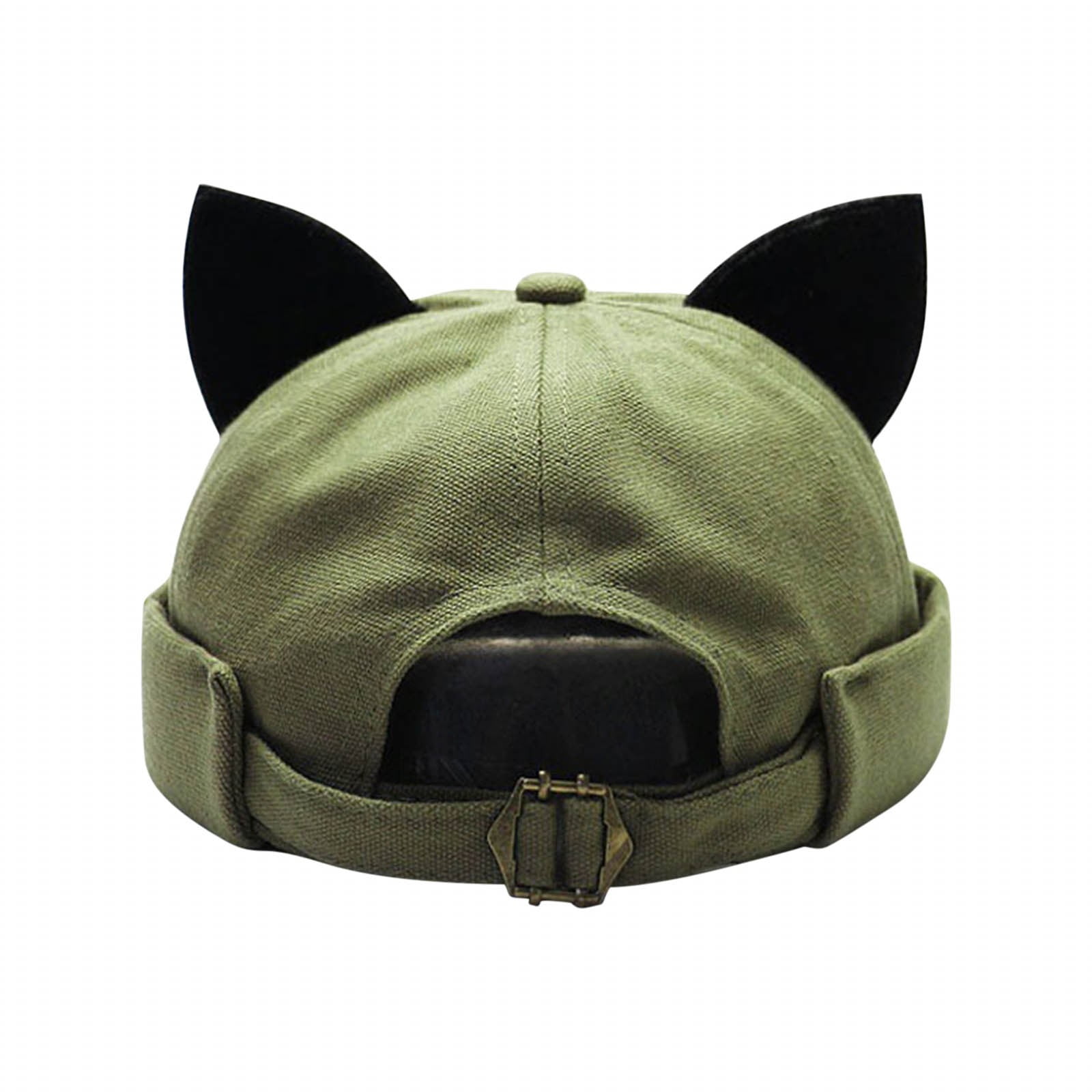 Jacenvly Living Room Decor Brimless Docker Ears Hat Outdoor Sports Hats ...