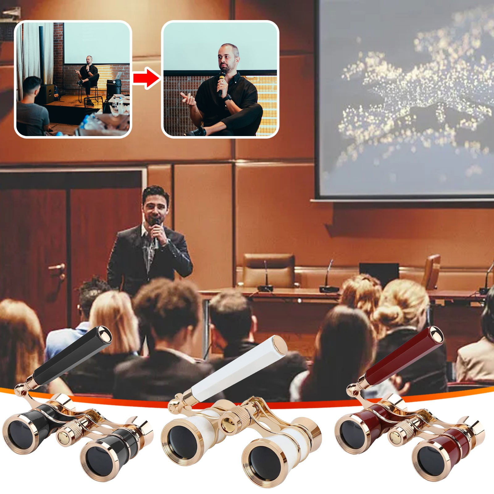 Jacenvly Mardi Gras Decorations 3X25 Opera Glasses Binoculars Mini ...