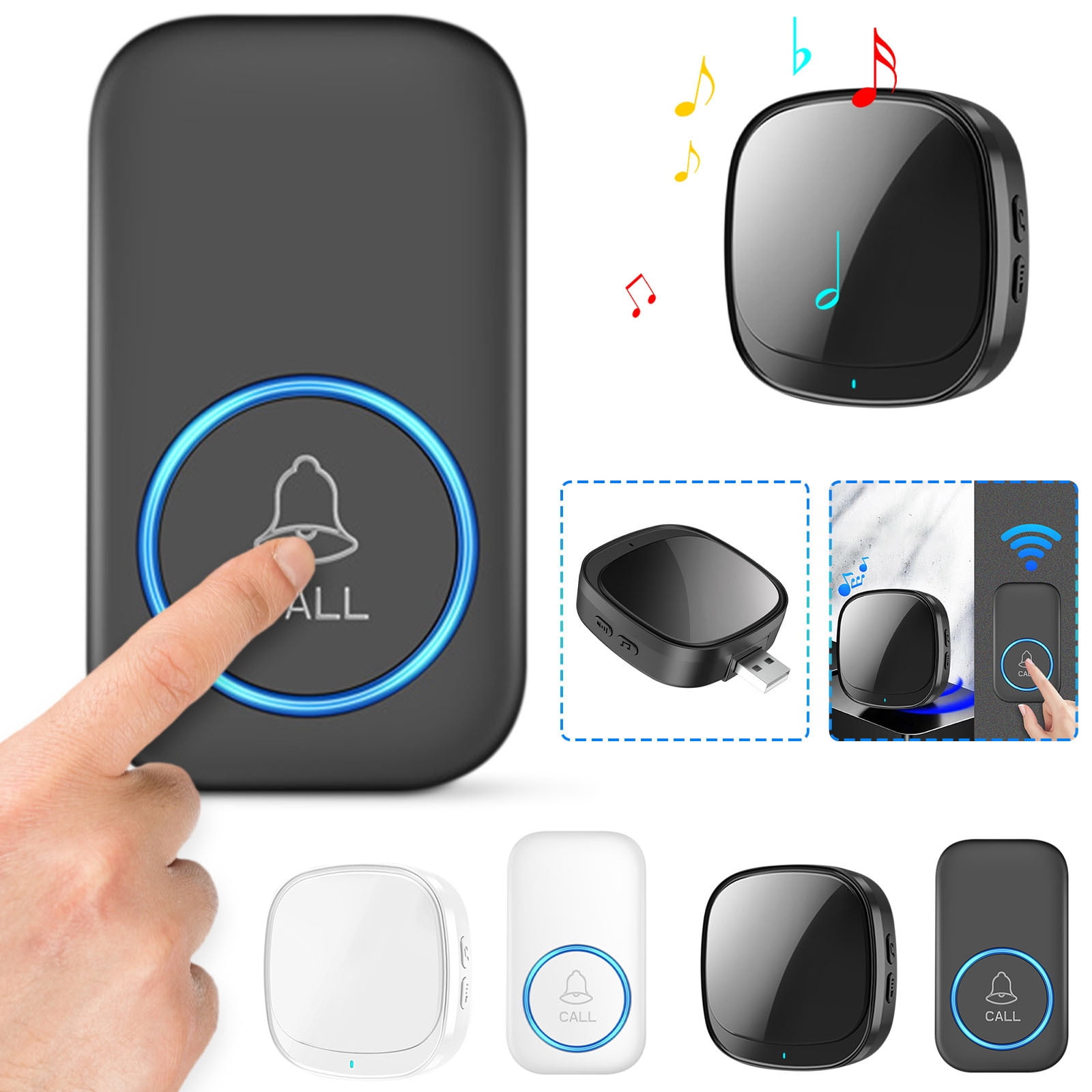 Jacenvly Mardi Gras Decorations Wireless Doorbell Home Intelligent ...