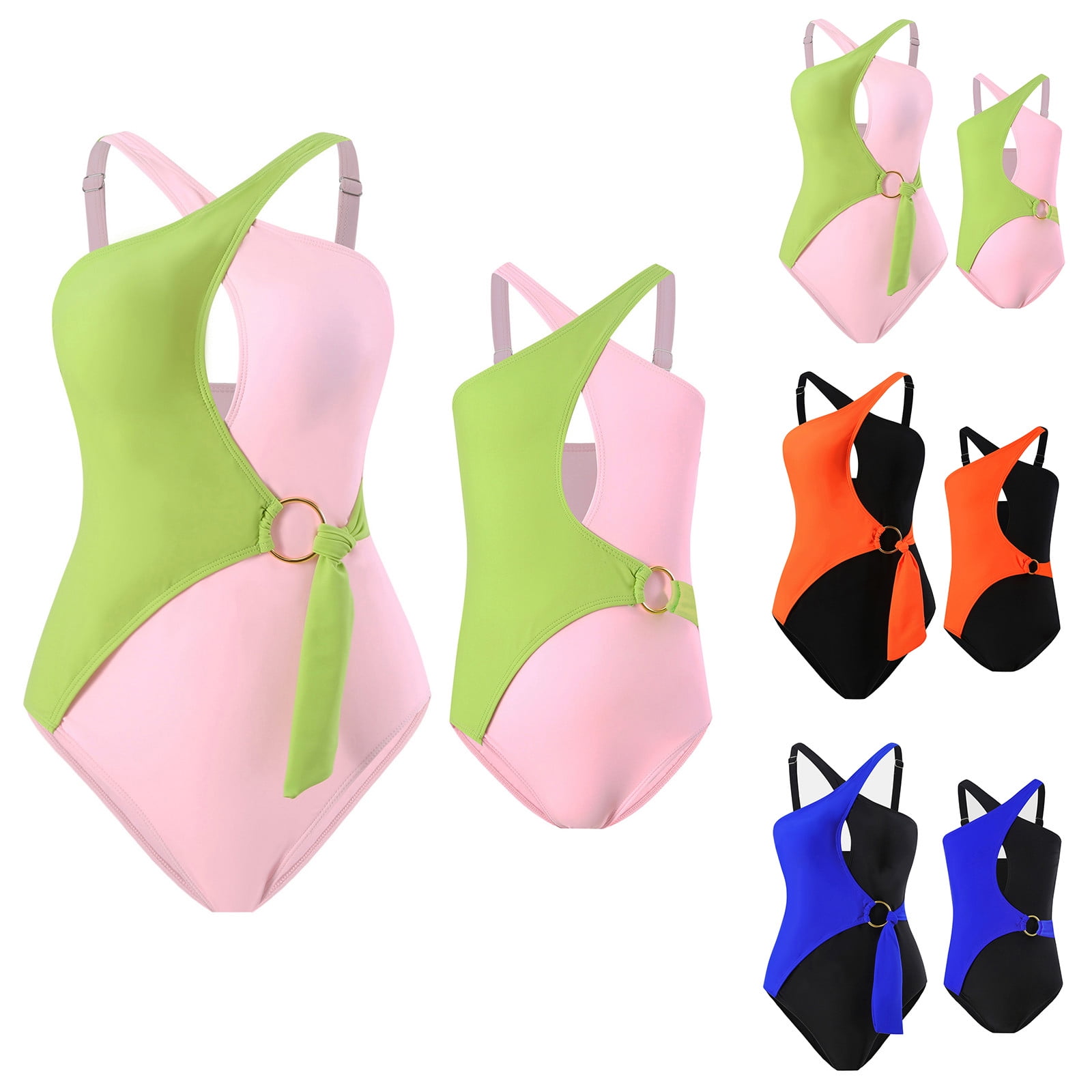 Jacenvly Matching Family Swimsuits Quick Drying Surfing Swimwear ...