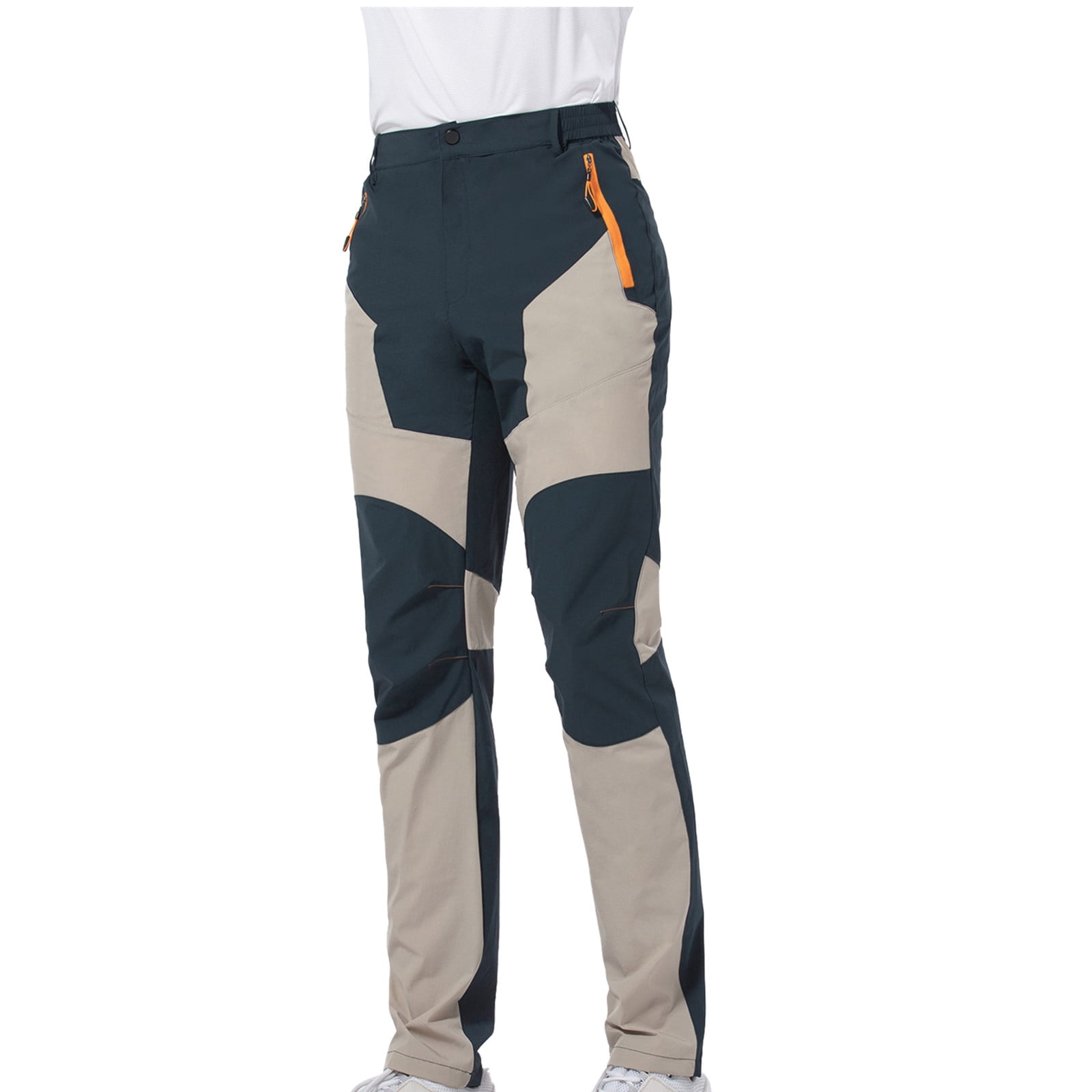 Jacenvly Mens Jogger Pants Contrast Color High Waisted Long Sweatpants ...