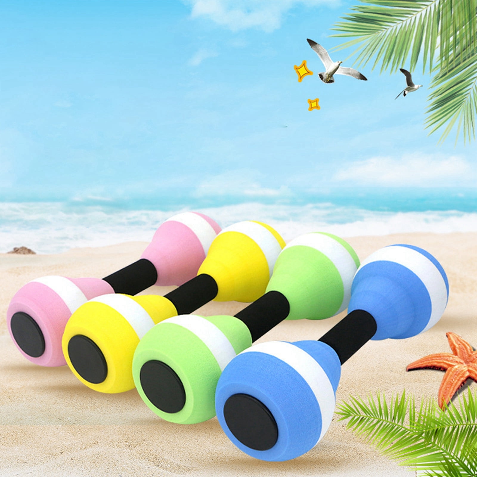 Jacenvly Mother's Day 1 Pair Eva Water Foam Floating Dumbbell Aquatic ...