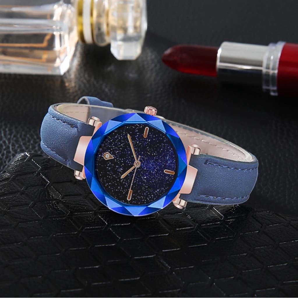 SUITABLE FOR ALL STYLES！And LuxuriousDial Mirror Leather Strap Watch 60 ...
