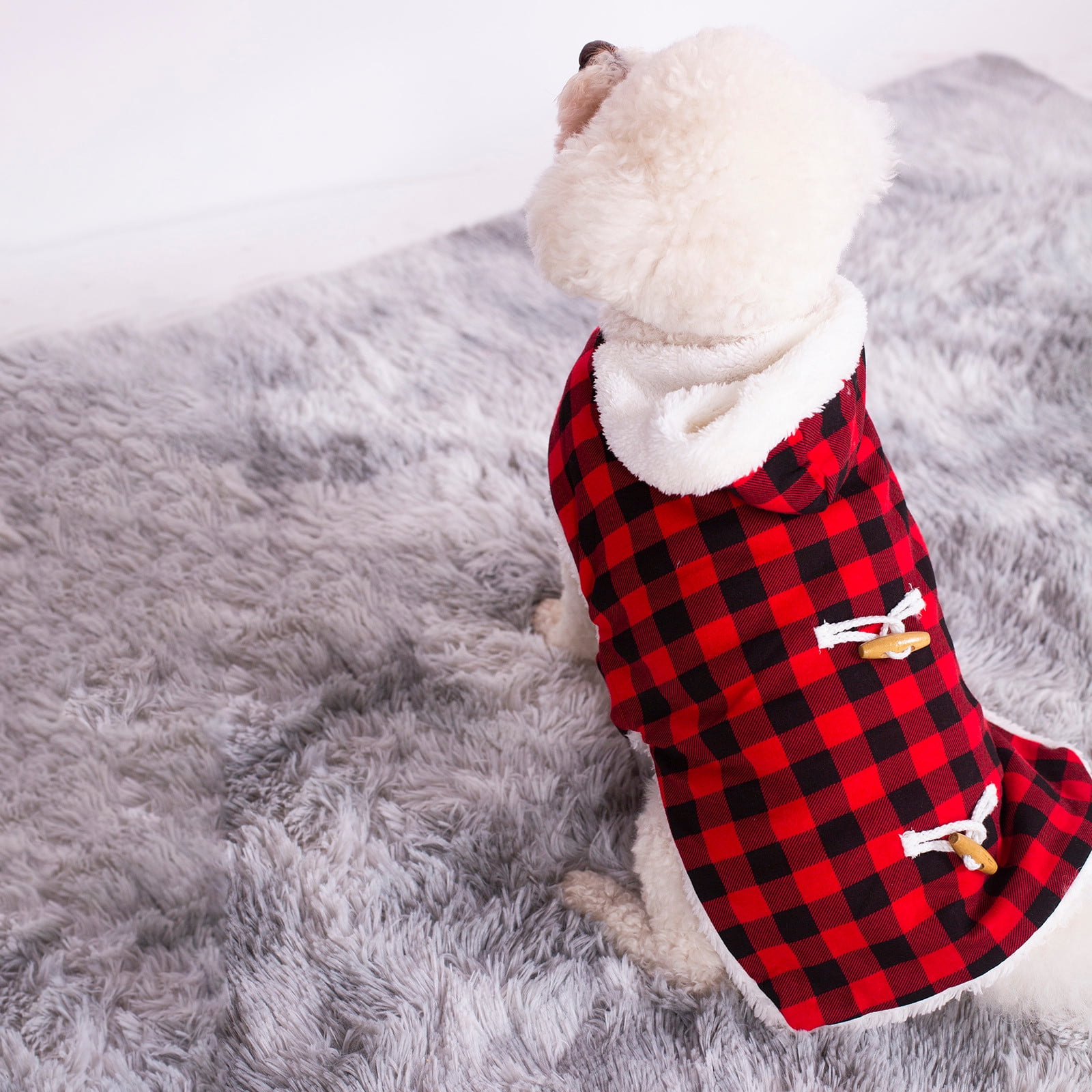 Jacenvly Mother's Day Pet Dog Shirt Hooded Cloak Warm Coat Sweatshirt ...