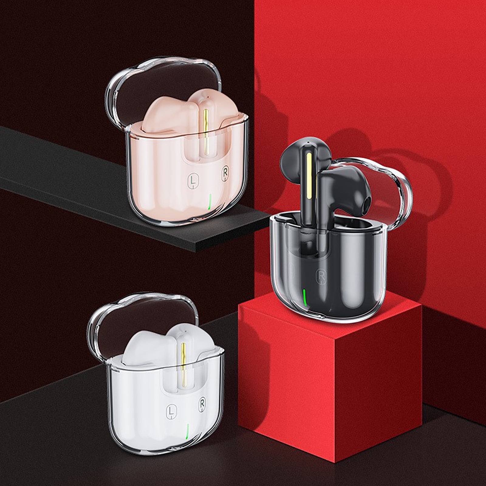 Jacenvly Mother's Day Transparent Bluetooth Headset Mini True Wireless ...