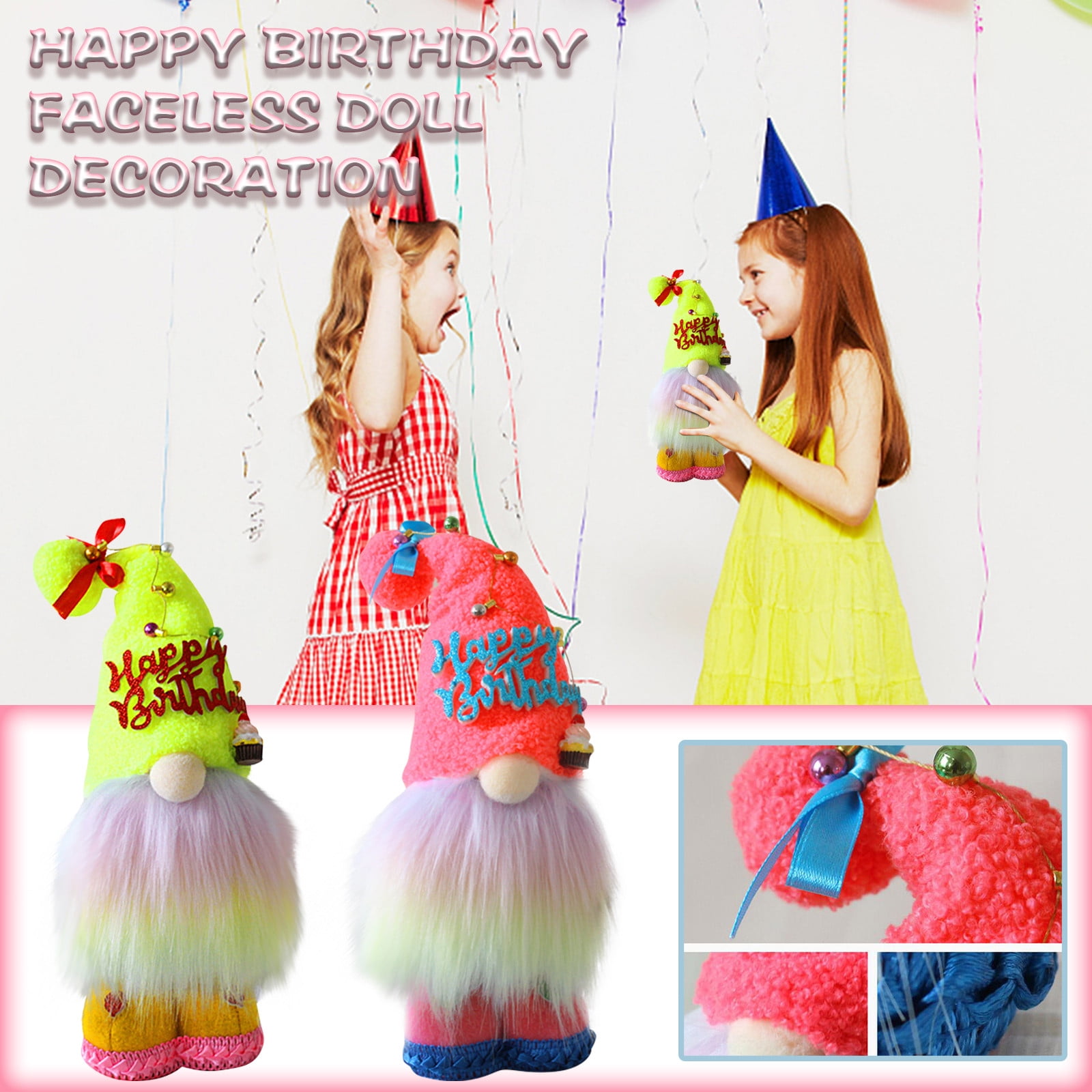 Jacenvly New Baby Toys Happy Birthday Faceless Old Man Doll Dwarf ...