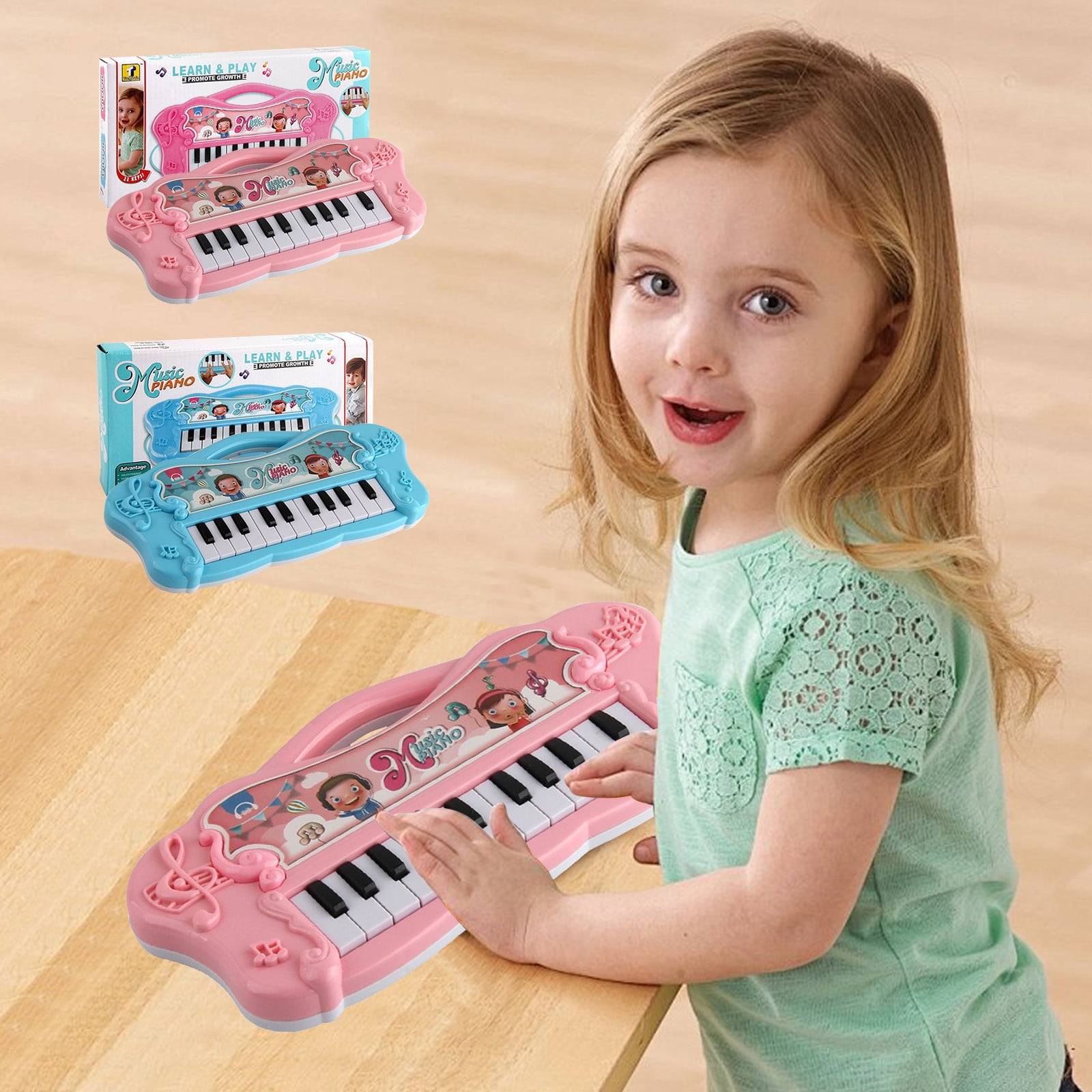 Jacenvly New Bluey Toys 22 Keys Electronic Organ Mini Children Piano ...