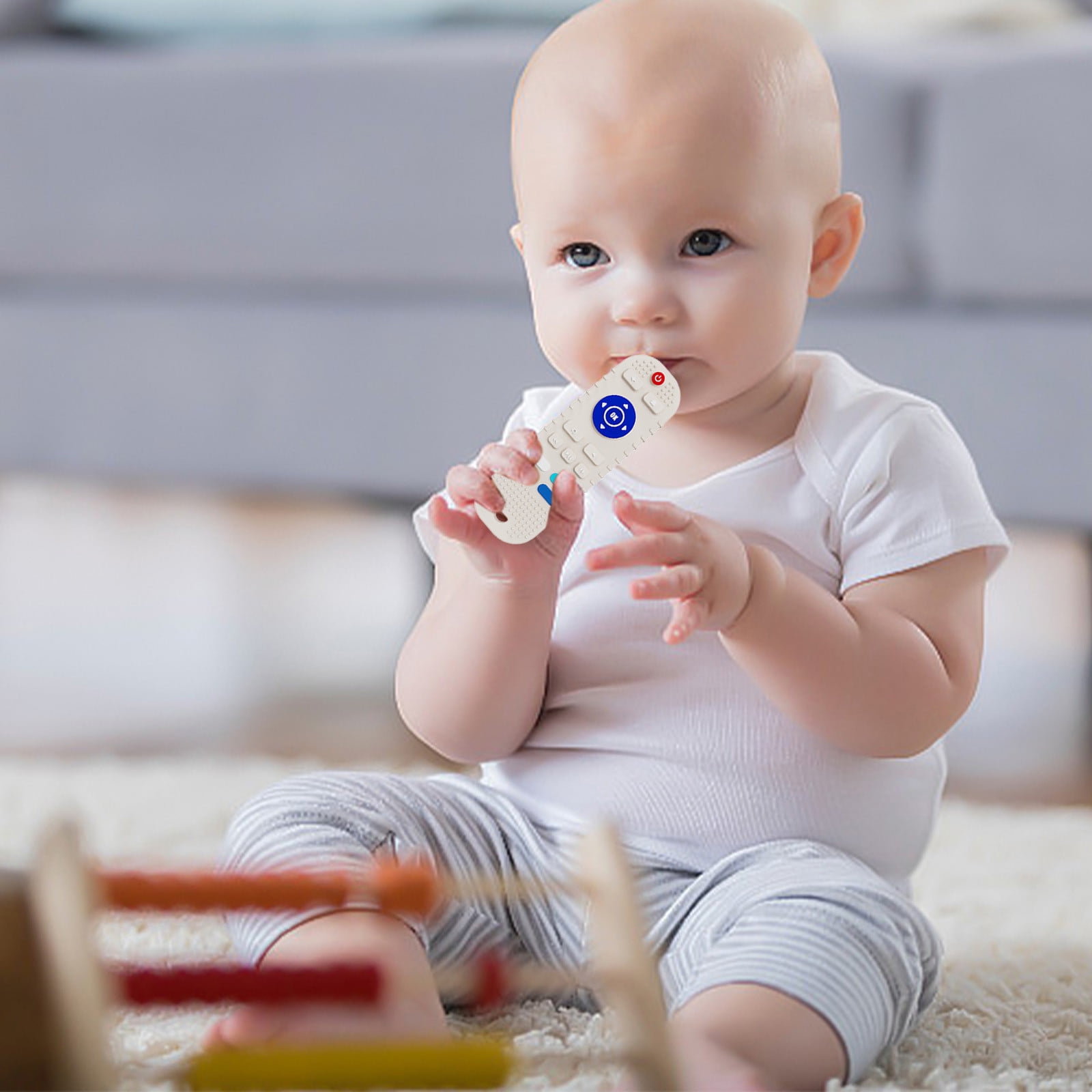 Jacenvly New Bluey Toys Silica Teething Toys Teether Toys Remote ...