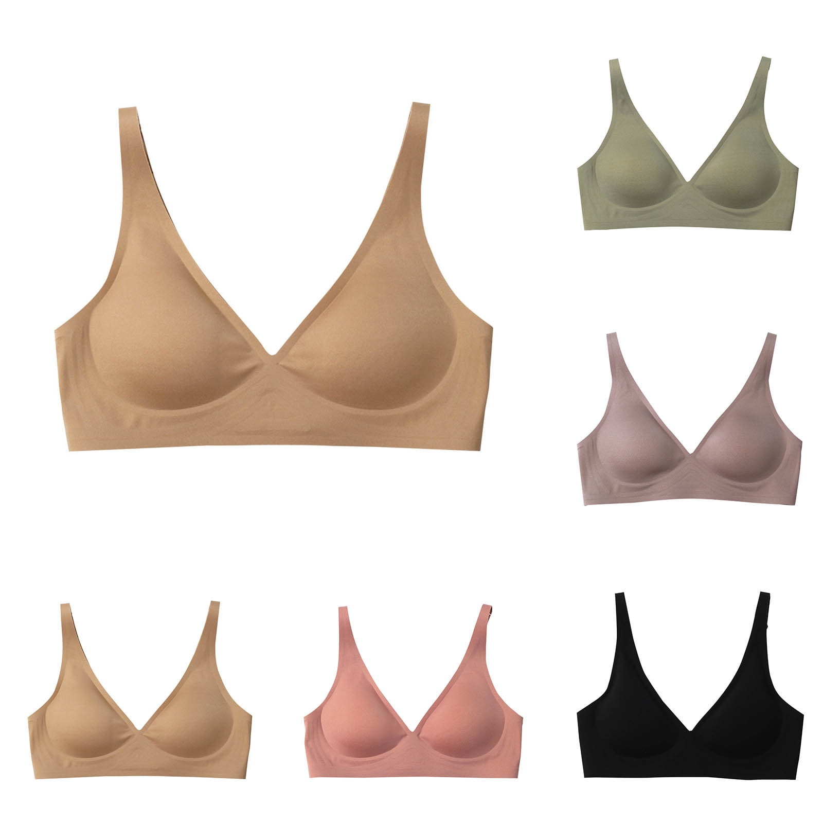 Jacenvly New Bras for Women No Underwire Women's Bra Without Steel ...