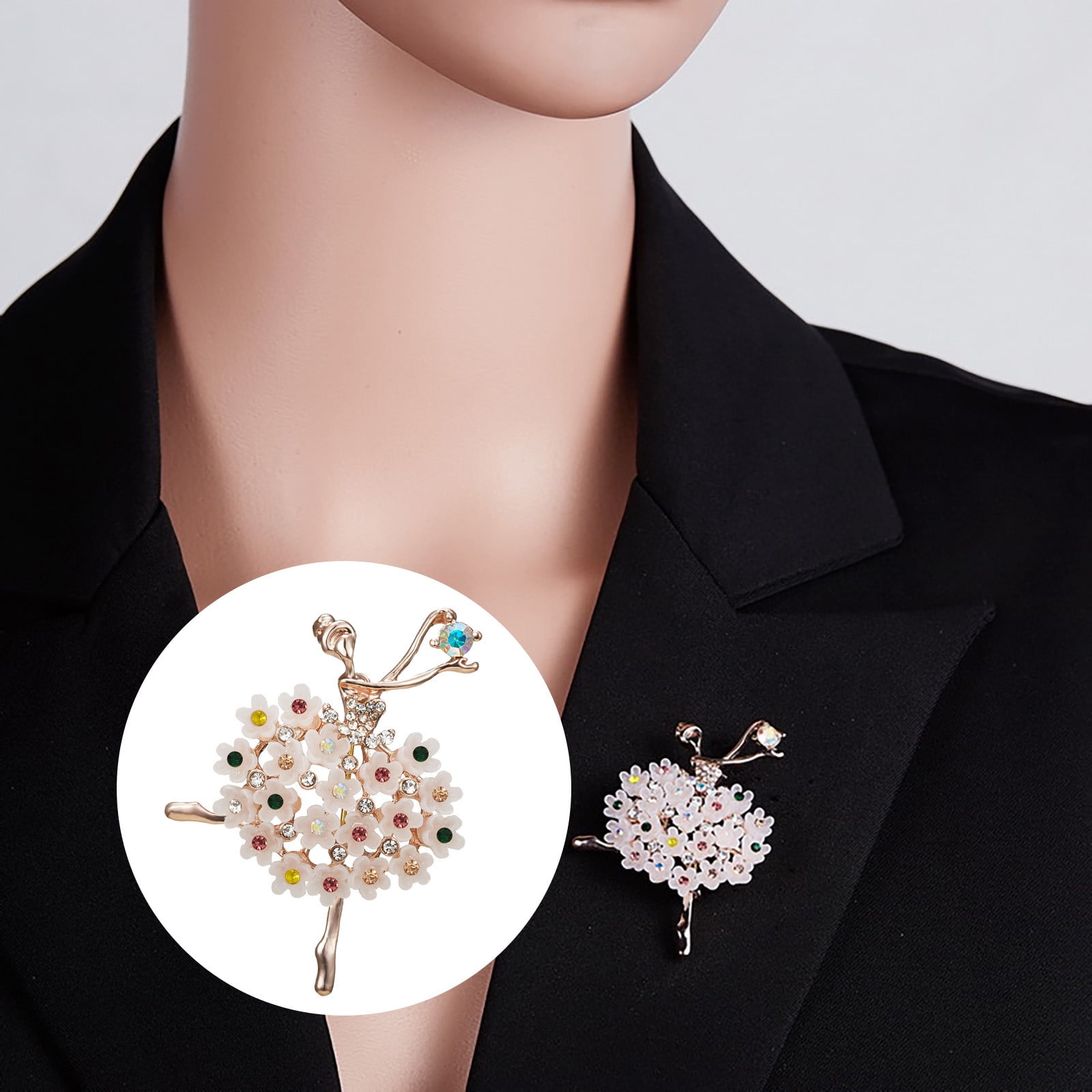 Jacenvly New Fathers Day Gifts Dancing Brooch Elegant Dance Skirt Pin ...