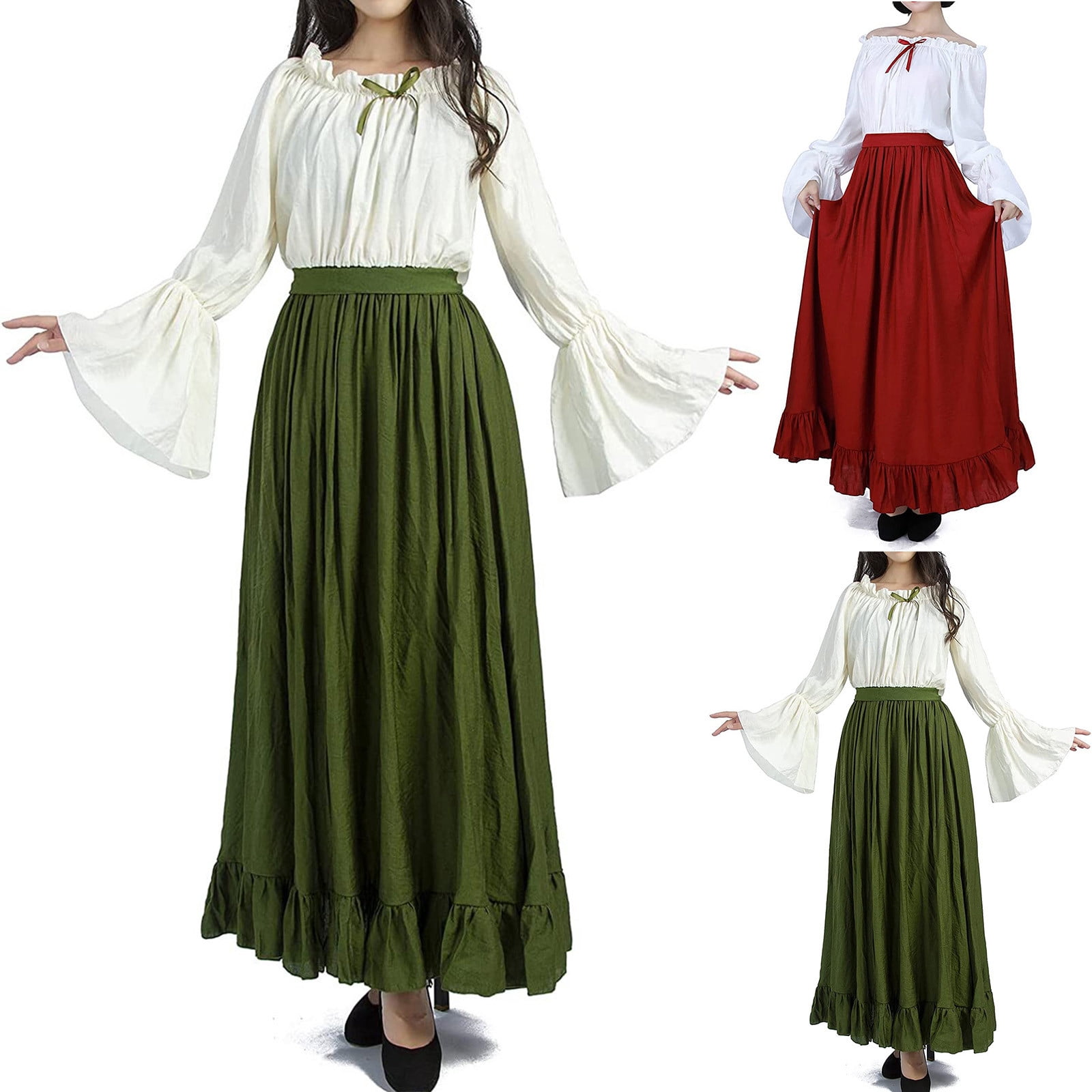 Jacenvly New Formal Dresses for Women Ladies Renaissance Lace Patchwork ...
