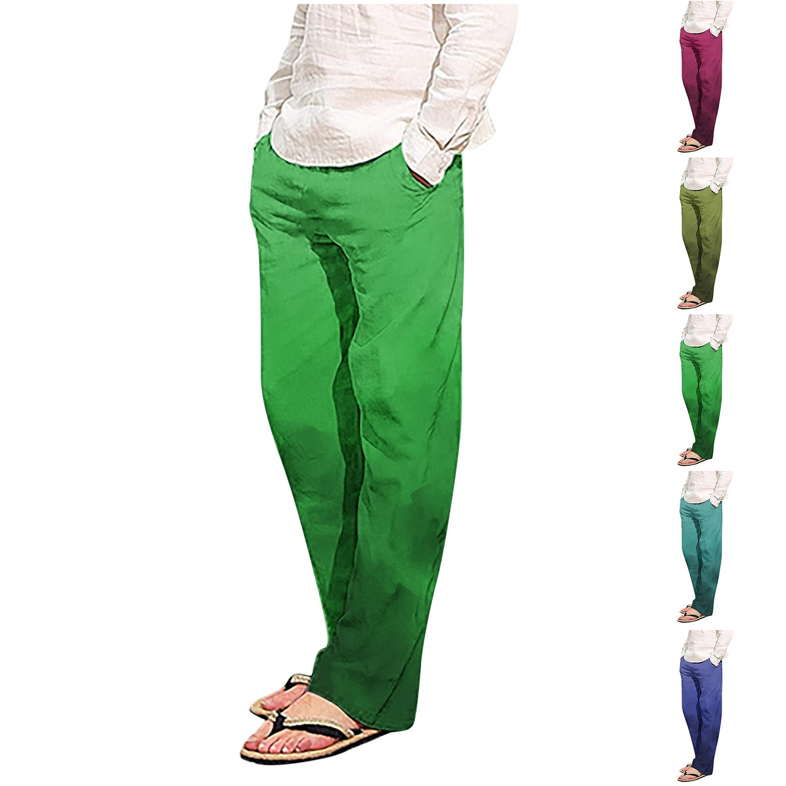 Jacenvly New Hiking Pants Men Fashion Men's Casual Plaid Printing ...