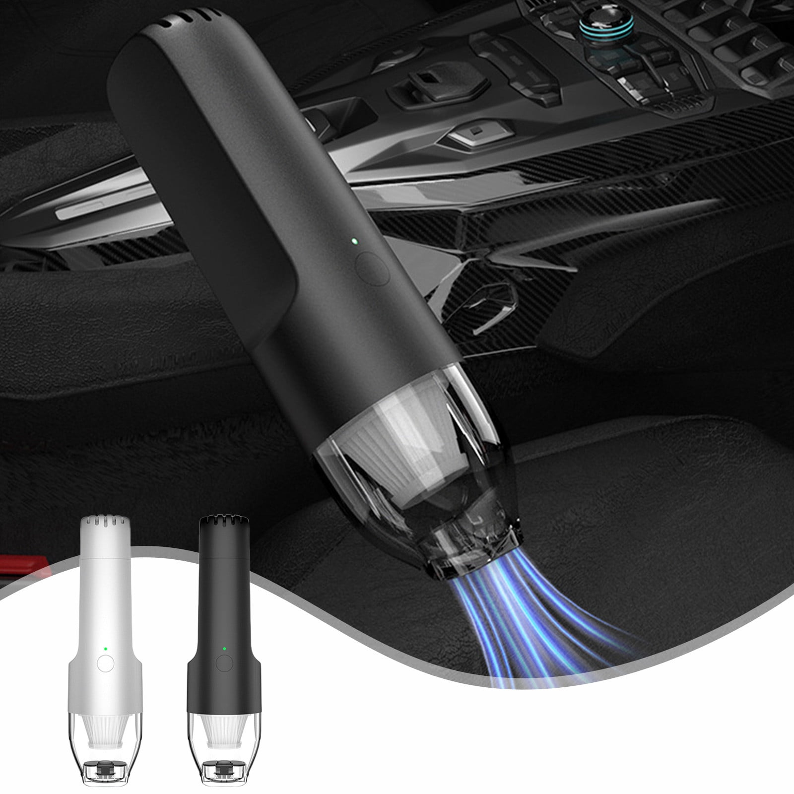 Jacenvly New Home Decor Car Mounted Vacuum Cleaner Wireless Handheld ...