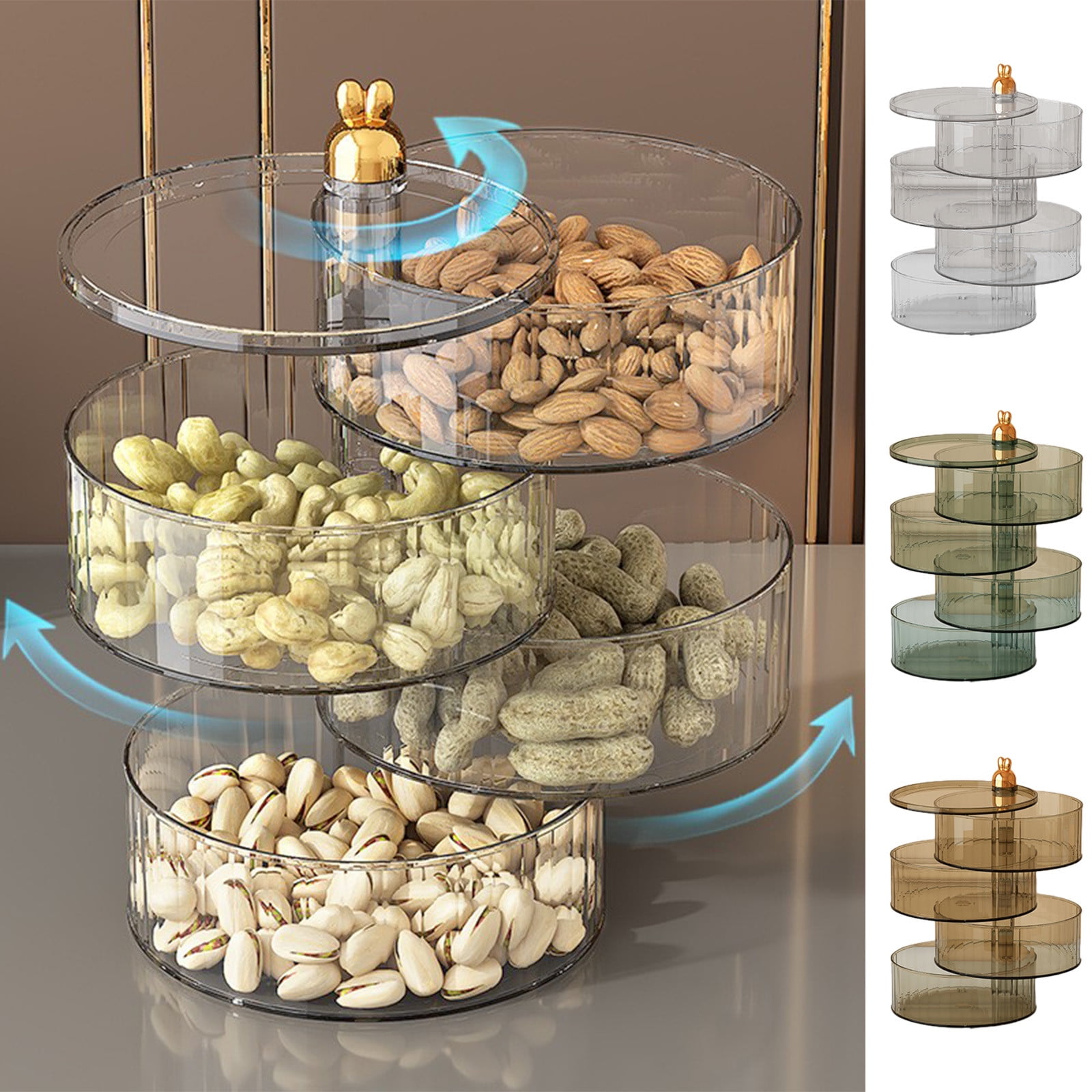 Jacenvly New Home Decor Snack Box Container Divided Serving Tray with ...