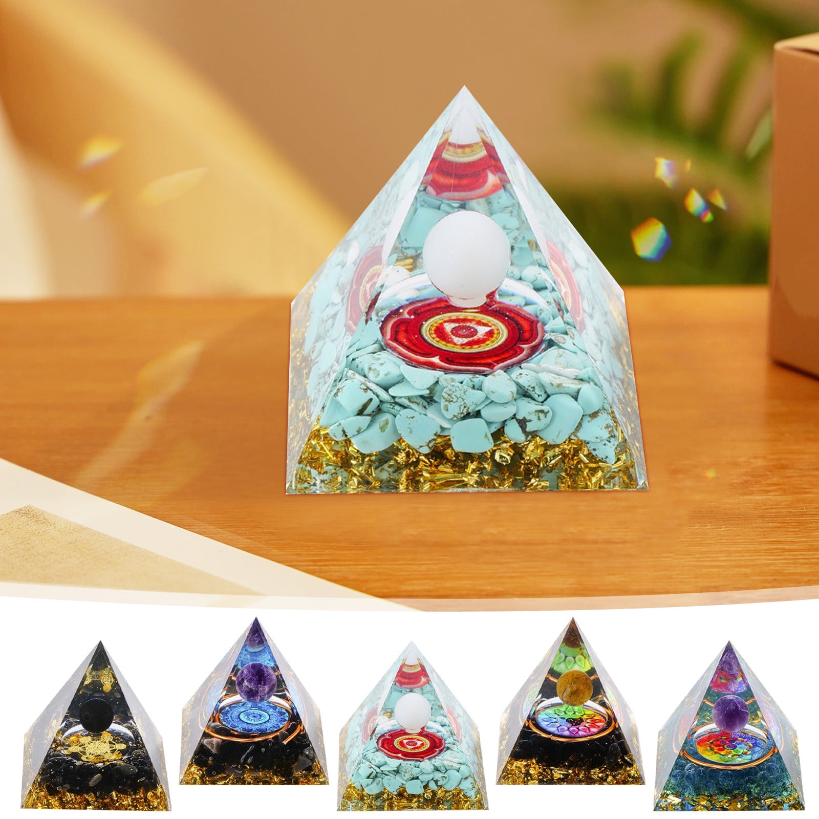 Jacenvly New Home Decor Styles Pyramids Crystal Crushed Stone Pyramids ...