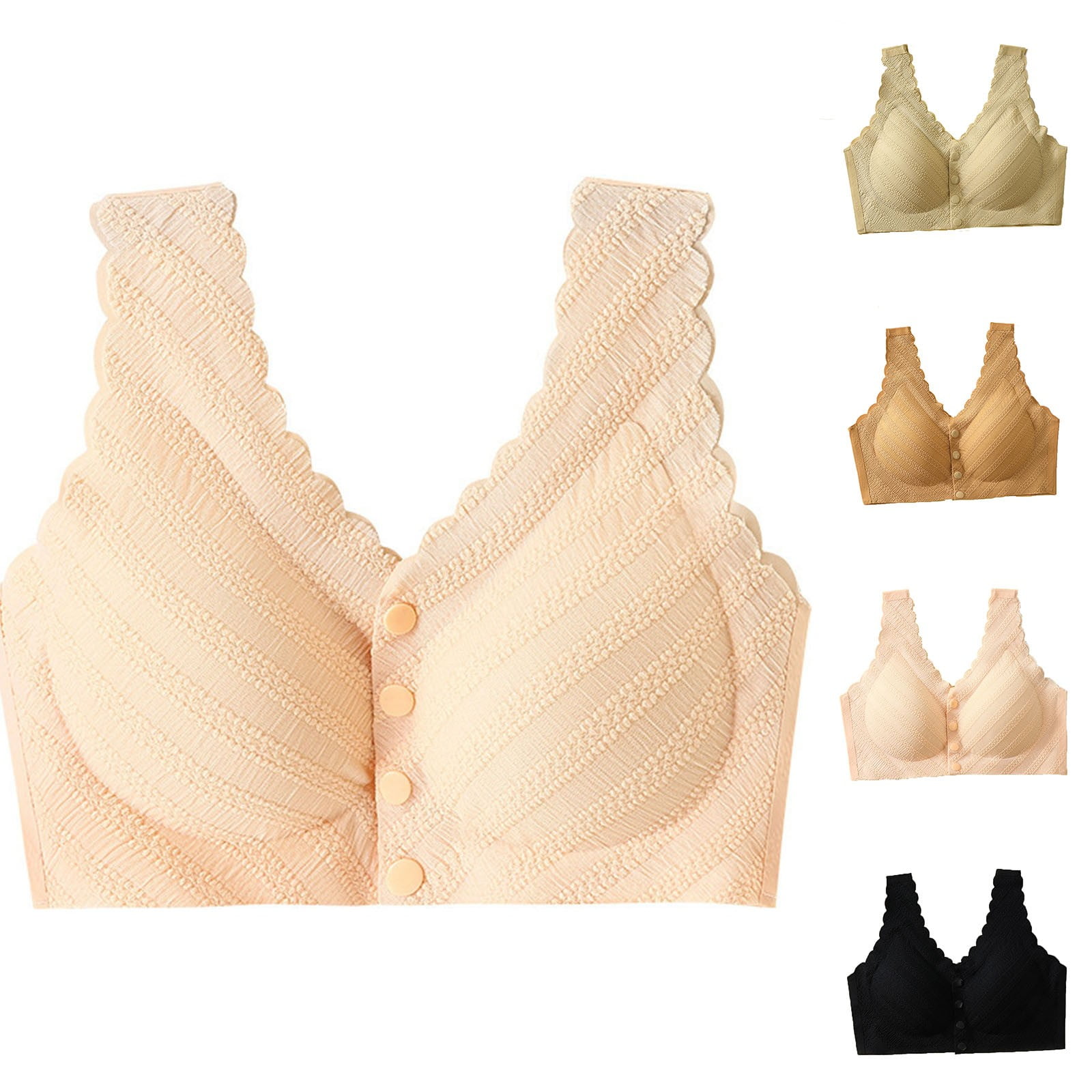 Jacenvly New Nursing Bras for Breastfeeding Large Size Seamless Thin ...