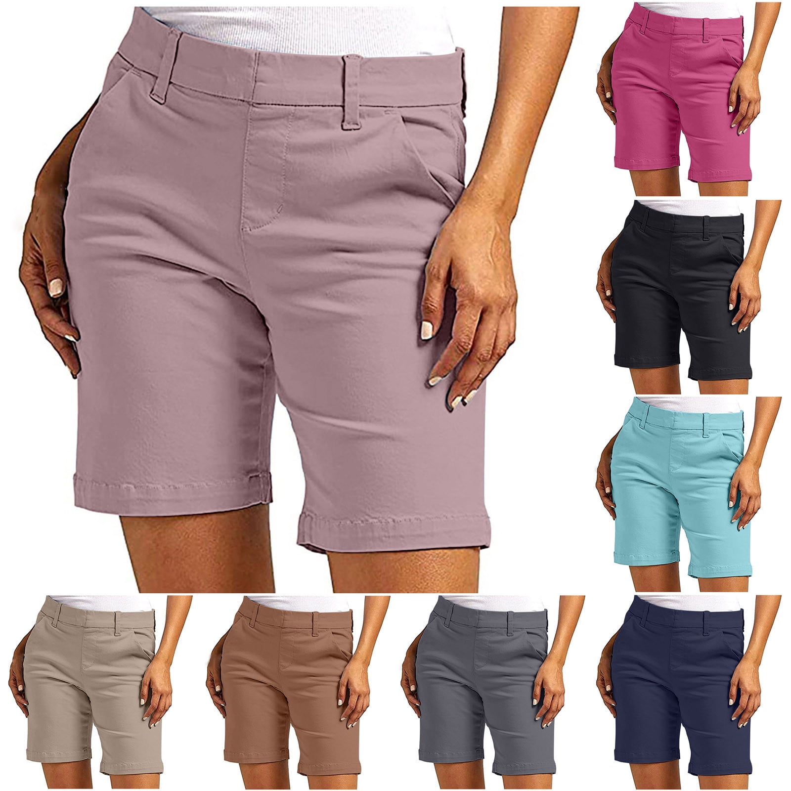 Jacenvly New Pants for Women Fashion Women'S Summer Casual Twill Solid ...